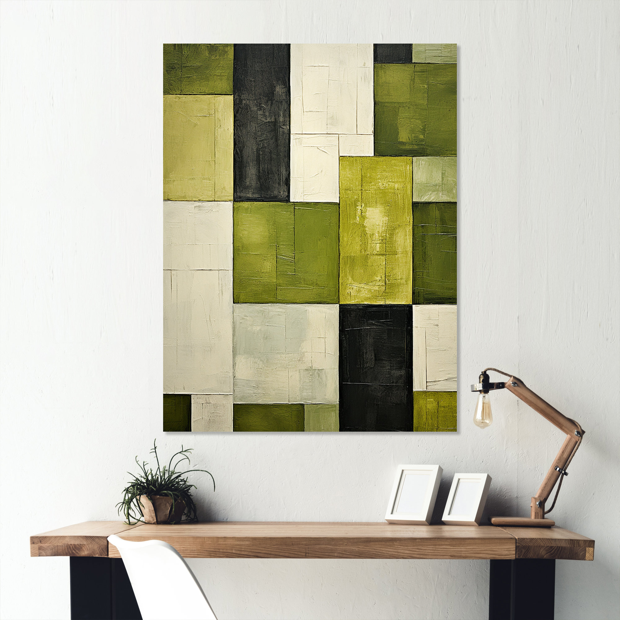 Ivy Bronx Green Eco Friendly Cubic Collage III - Solar Panels Metal ...