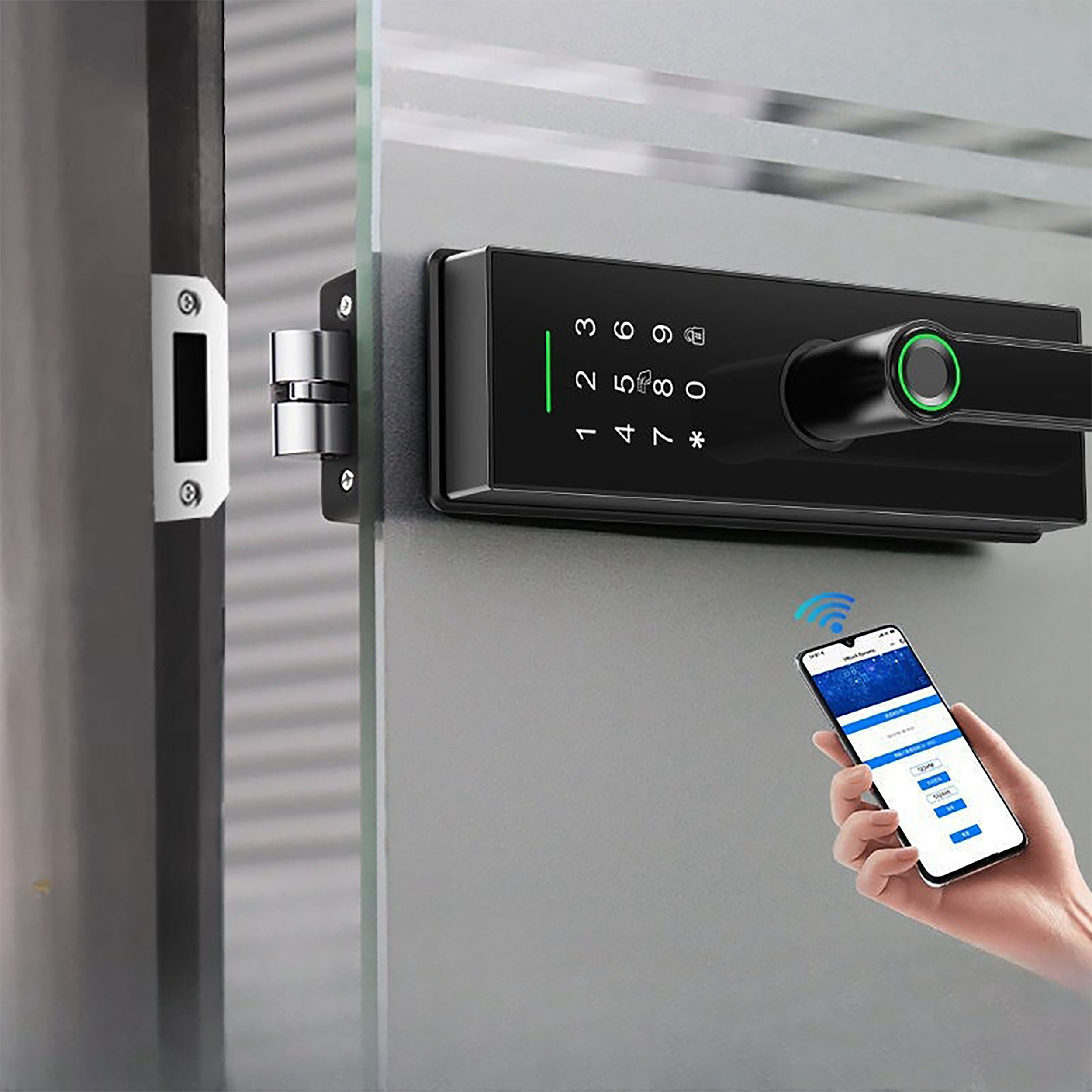 M&F Home solution Smart Lock With Fingerprint, Password, Keys Unlock ...