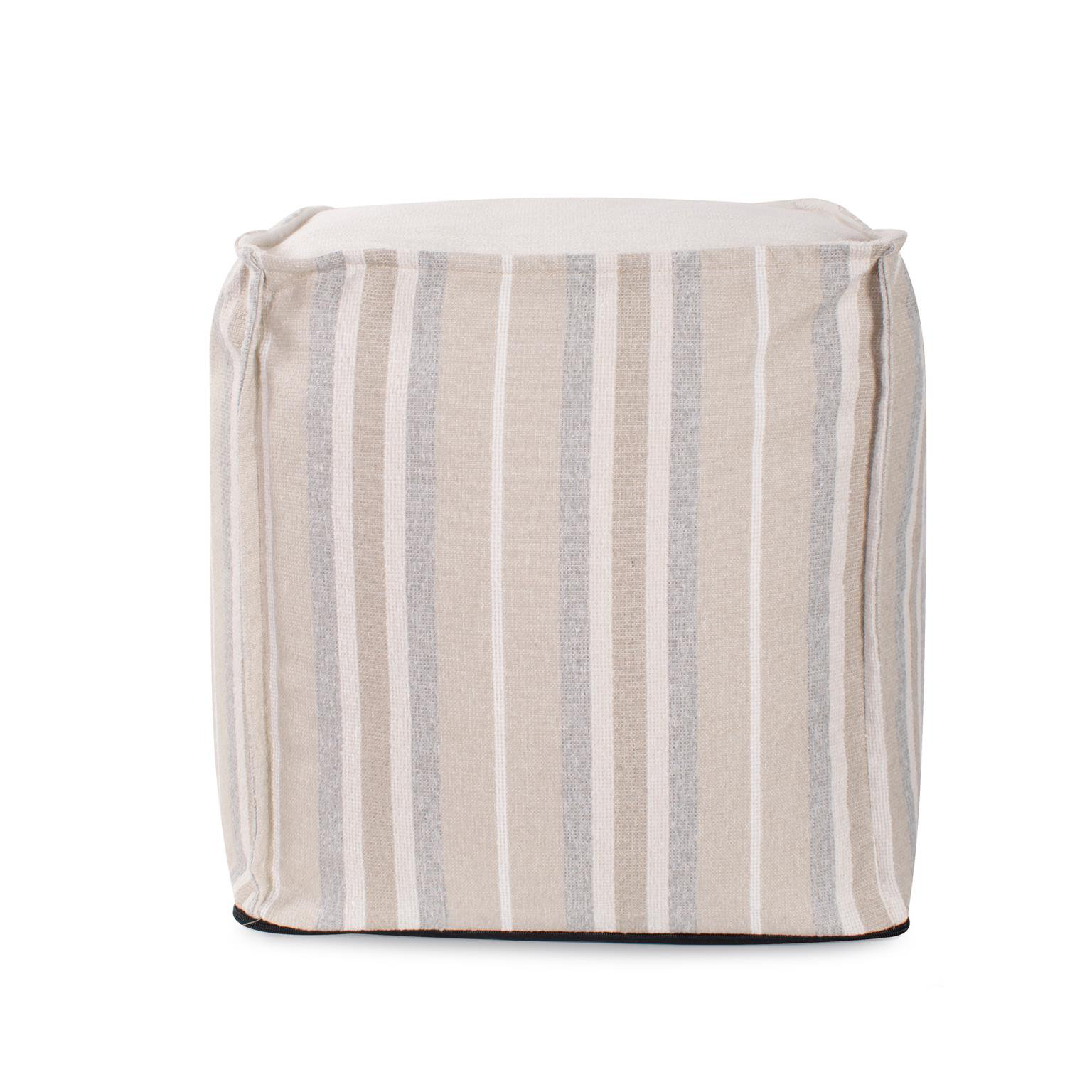 Latitude Run® Lindalee Tall Square Indoor/Outdoor Pouf Dune | Wayfair