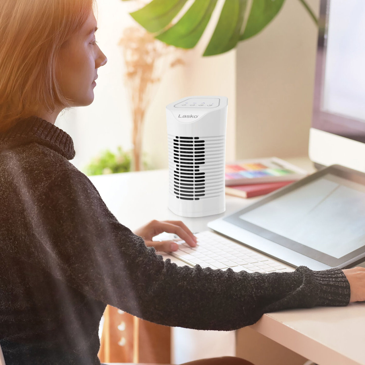 Lasko Desktop Air Purifier with 3-Stage Air Cleaning System & Reviews ...