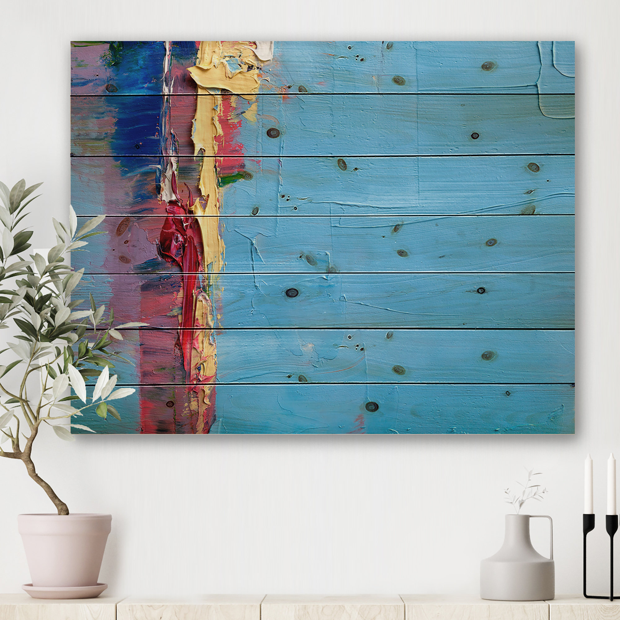 East Urban Home " Oil Brushed Colorfields III " Painting Print | Wayfair