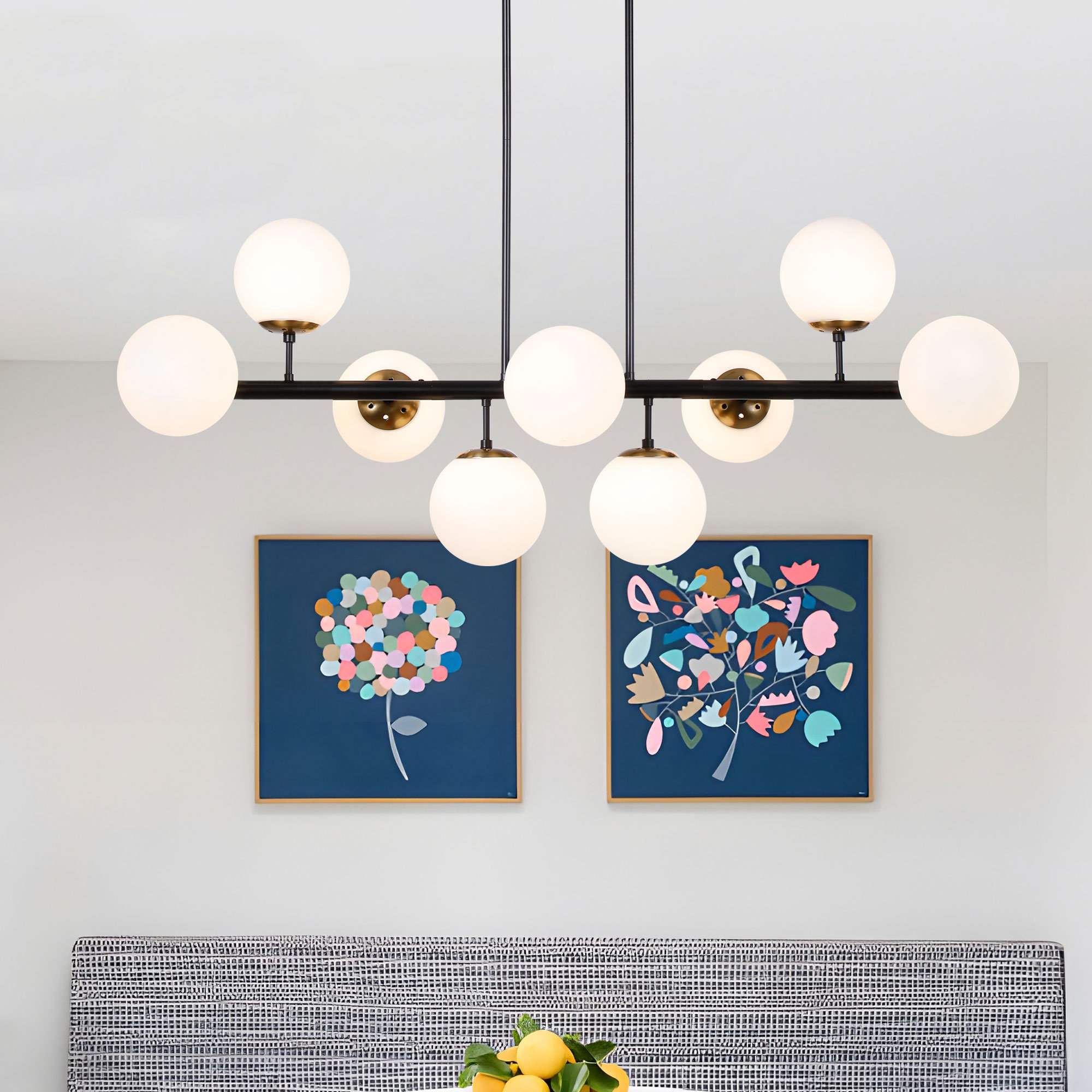 George Oliver Jenisse 9 - Light Black Kitchen Island Pendant - Wayfair ...