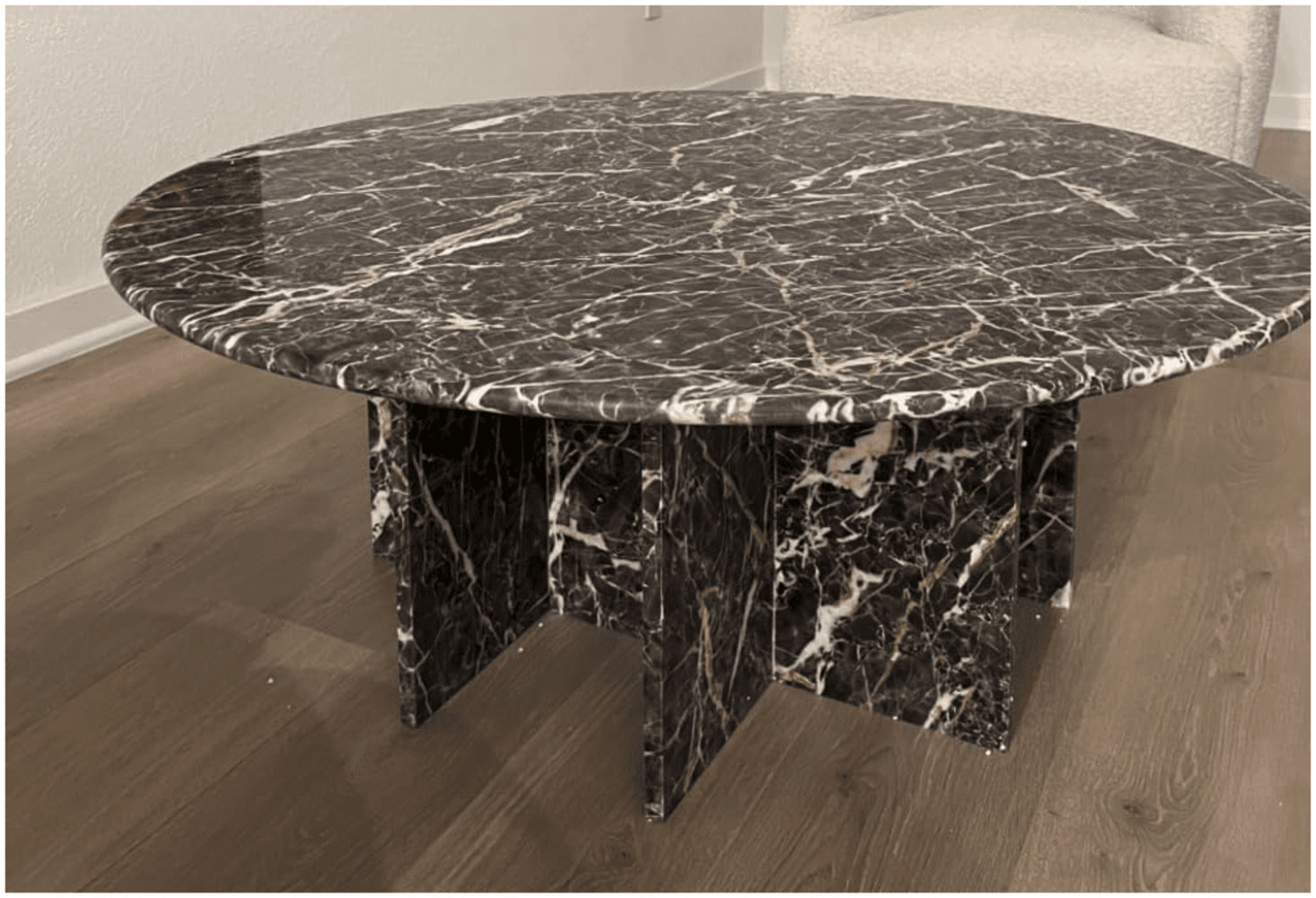 BETACH Genuine Marble Round Coffee Table - St Laurent Marble | Wayfair