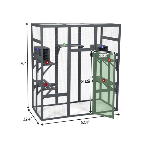 Tucker Murphy Pet™ Debor Outdoor Cat Playpen, Enclosure & Reviews | Wayfair