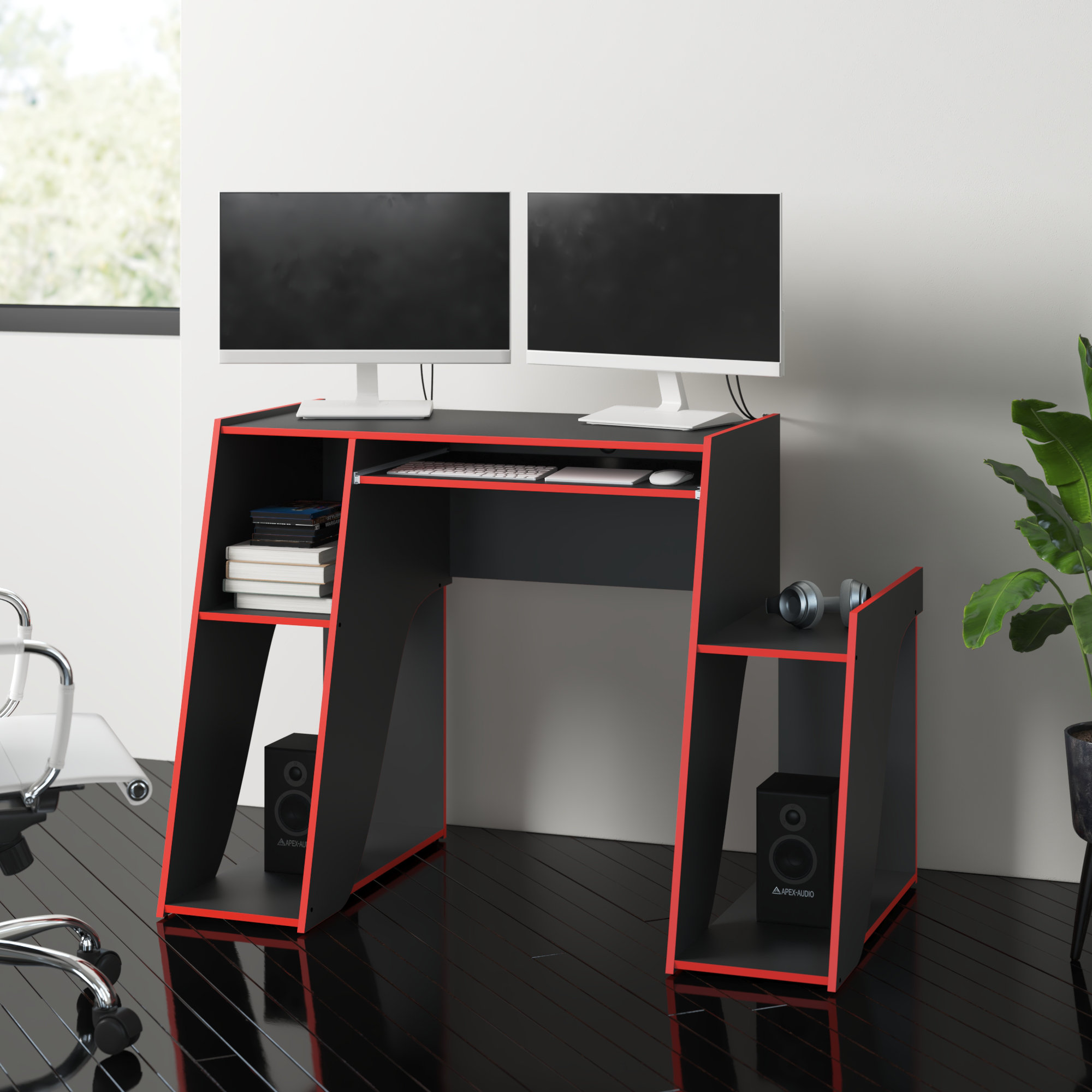 Wade Logan® Bensenville 57.5 in. Computer Gaming Desk & Reviews | Wayfair