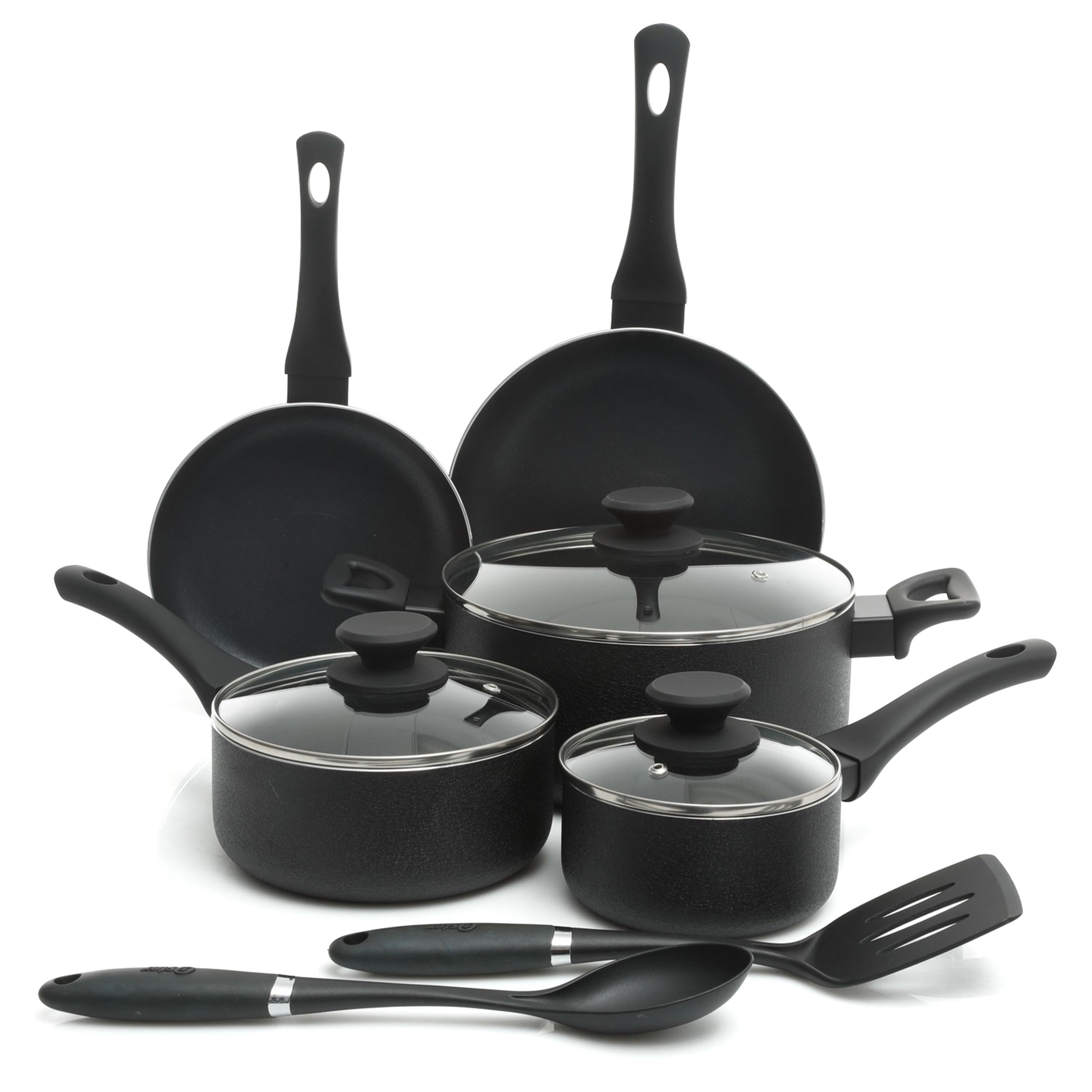 Gibson Oster 10 Piece Hard-Anodized Aluminum Non-Stick Ashford Cookware ...