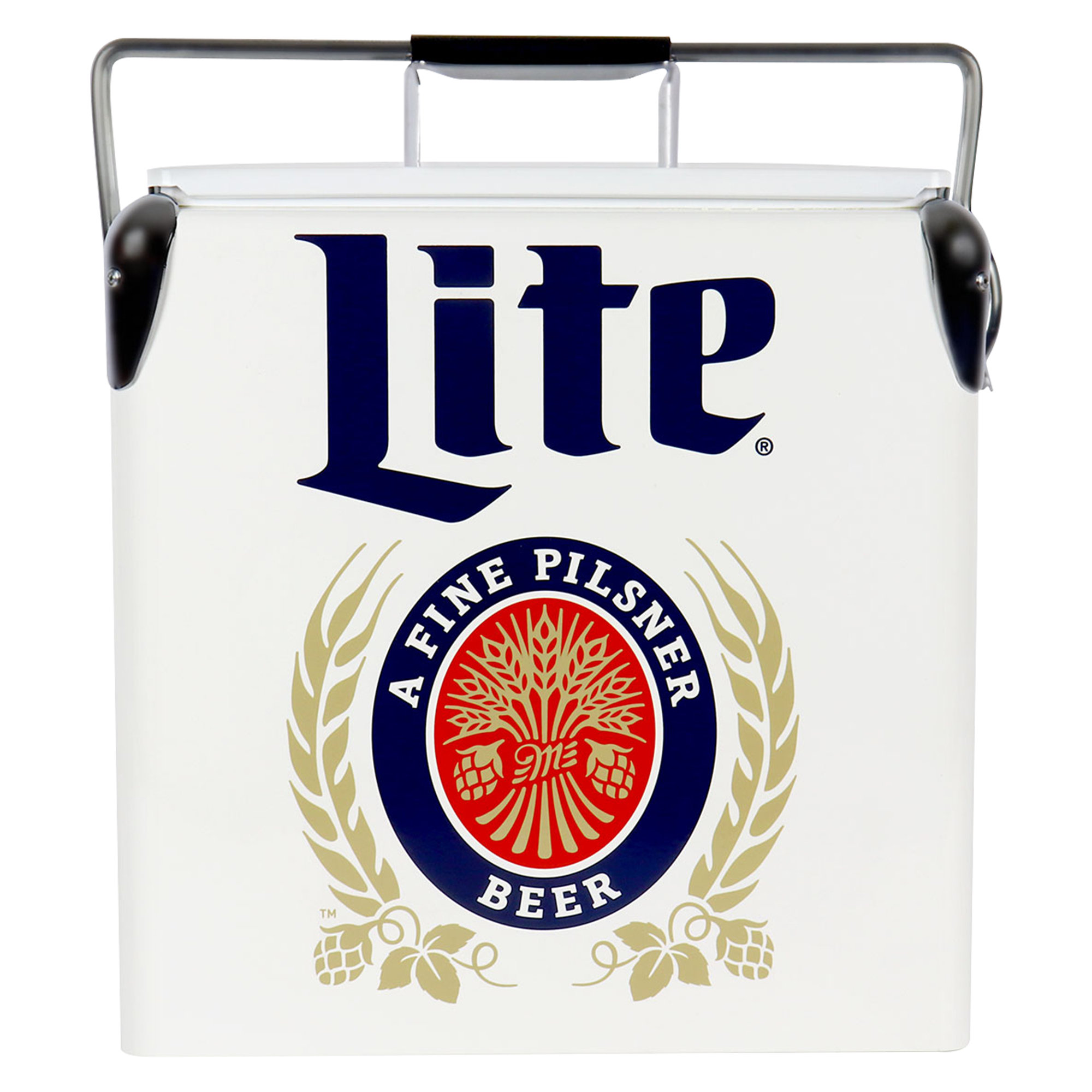 Koolatron Miller Lite Retro Ice Chest Cooler with Bottle Opener 13L (14 ...