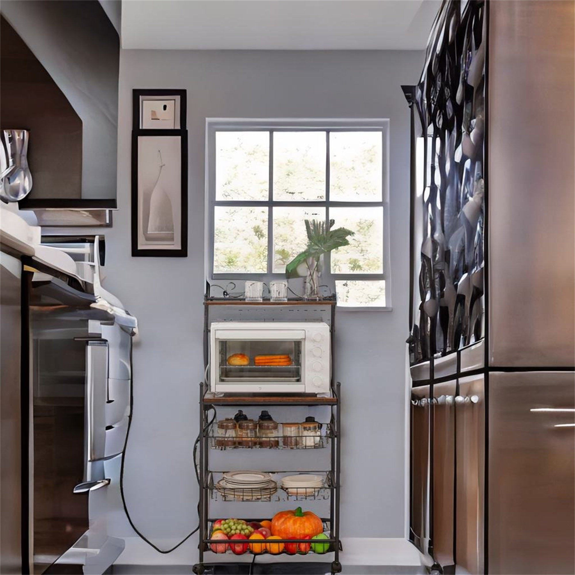 Wildon Home® Removable Micorwave& Oven Shelf Wire Basket, Kitchen ...