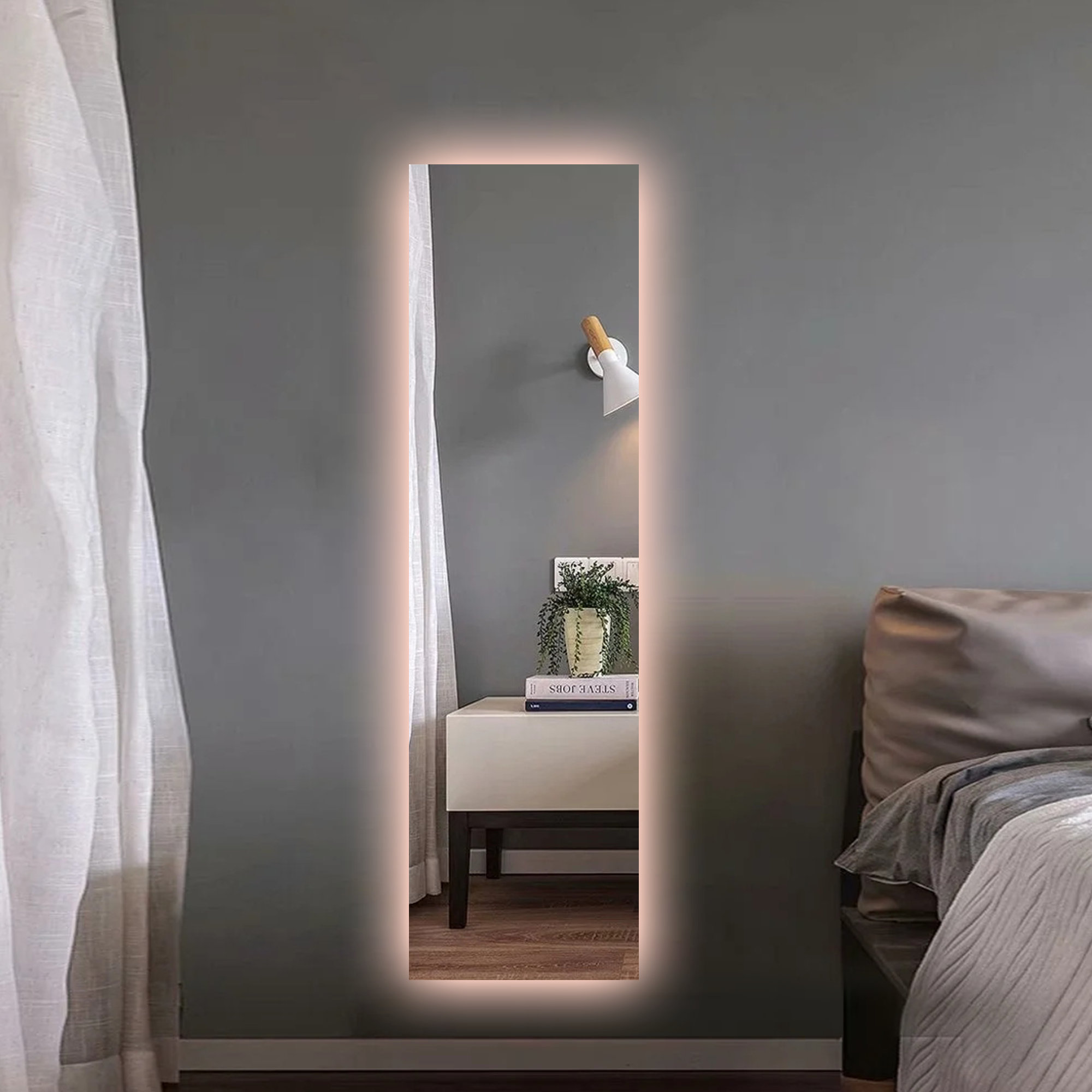 Wrought Studio™ LED Backlit Rectangle Wall Mirror With Smart App ...