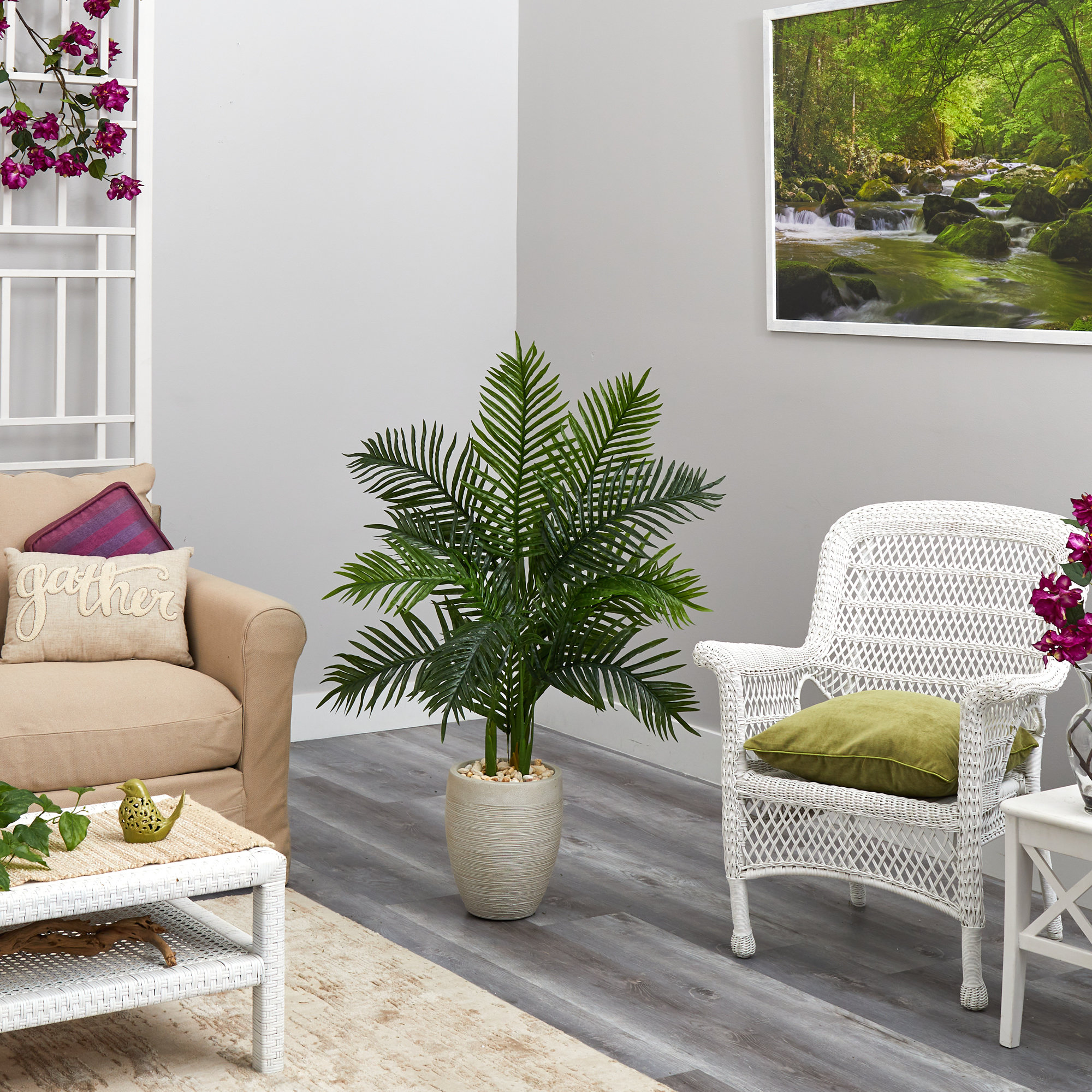 Primrue 42" Artificial Palm Tree in Planter | Wayfair
