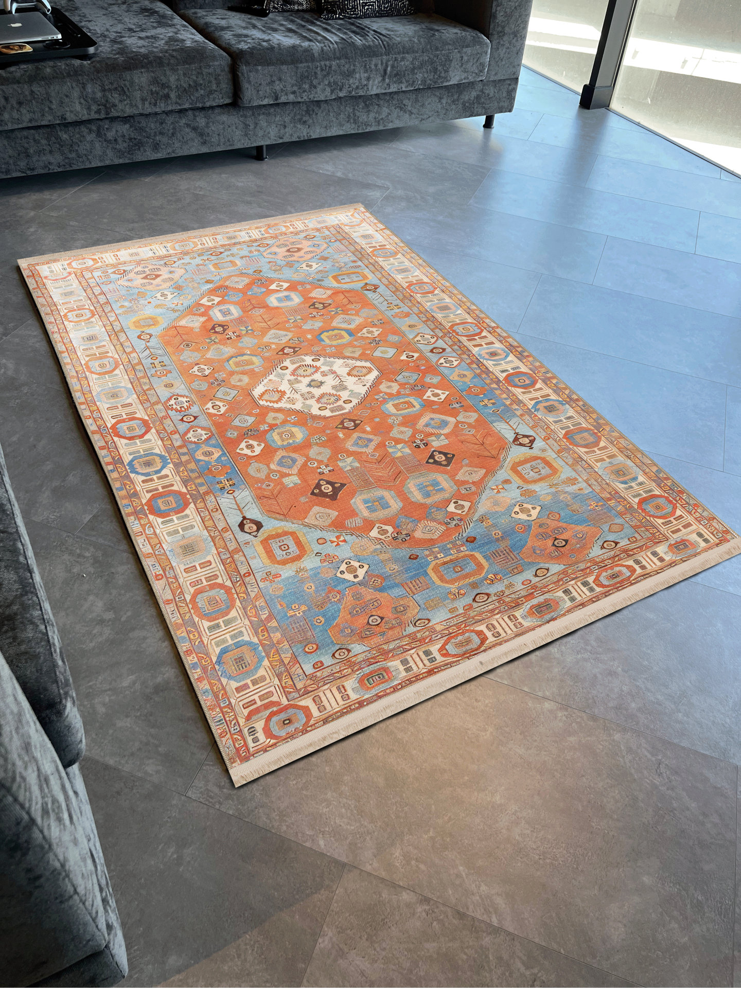 METG HOME Light-Toned Multi-Colored Traditional Motif Shape Patterned ...