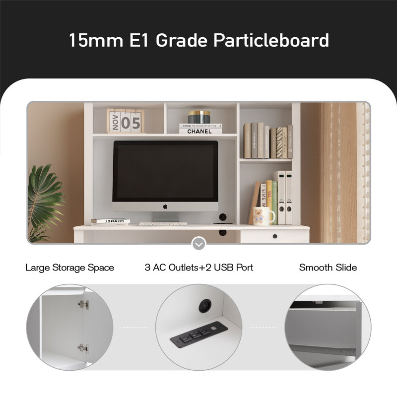 Ebern Designs Javaris 51.18'' W Rectangle Computer Desk with and ...