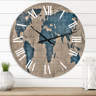East Urban Home Ancient Map of The World I - Rustic wall clock ...