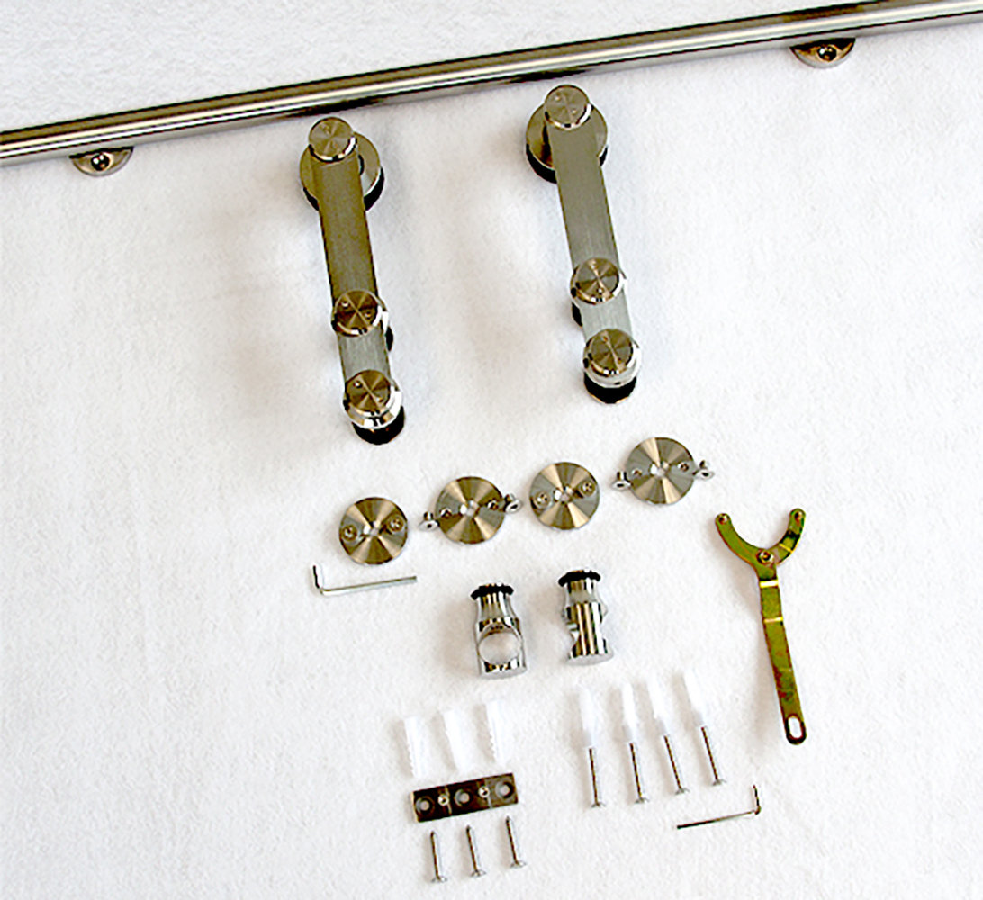 Creative Entryways Steel Sliding Standard Single Track Barn Door ...