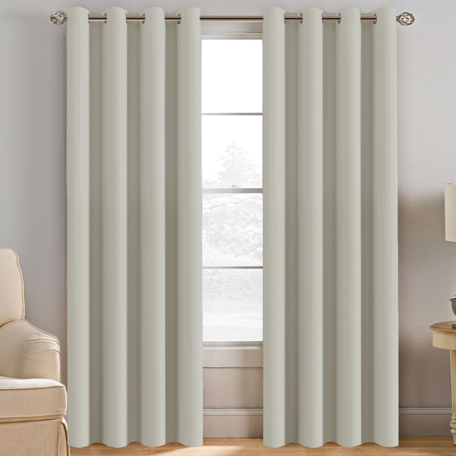 Hokku Designs 80% Blackout Curtains For Bedroom, Embossed Textured ...