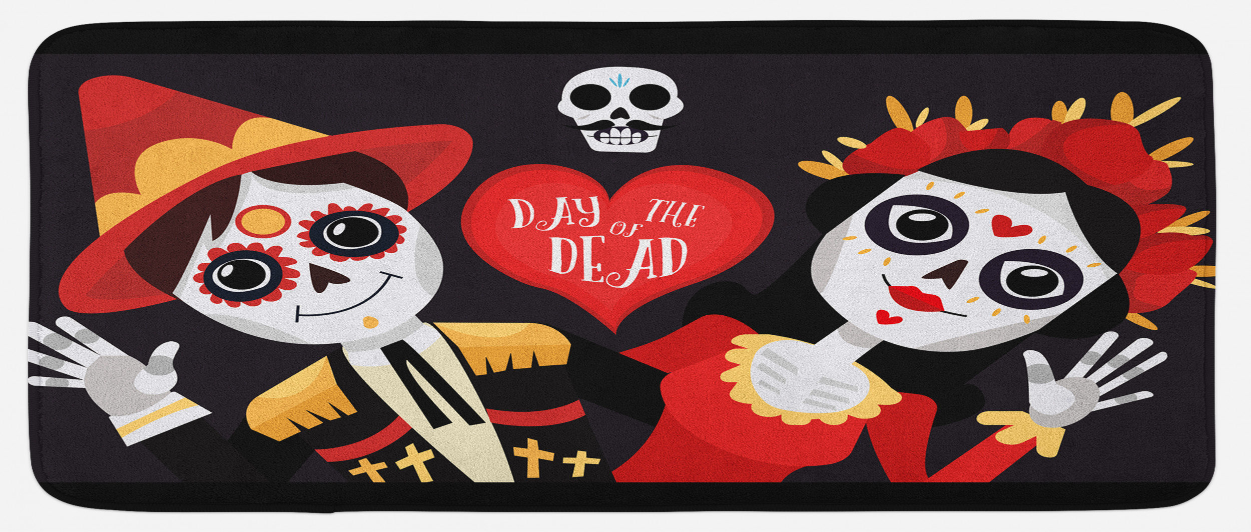 East Urban Home Dia De Los Muertos Kitchen Mat | Wayfair