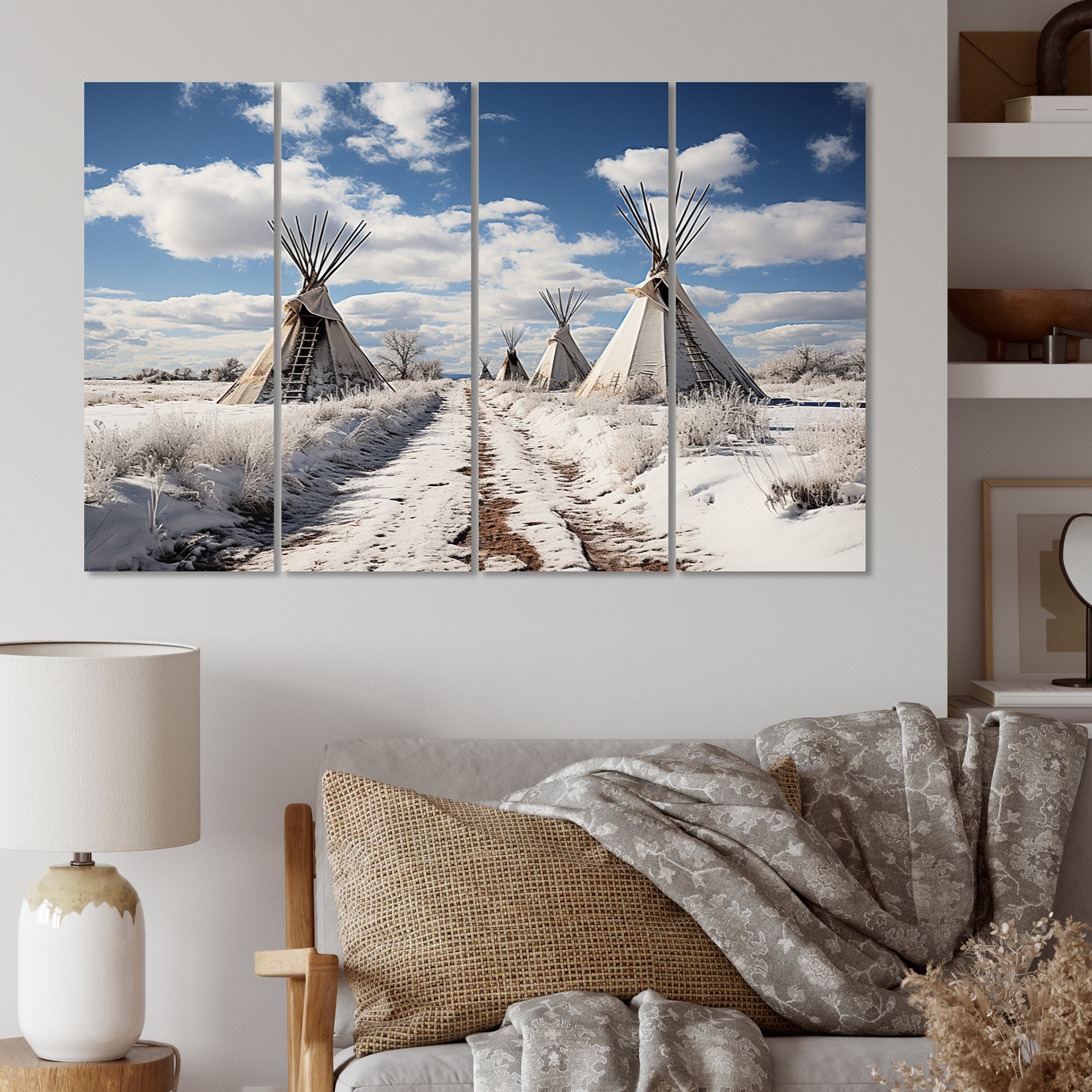Union Rustic Winter Native Tipi Path To Spirituality - Native American ...