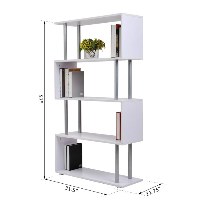 Orren Ellis Mosses Geometric Bookcase & Reviews | Wayfair
