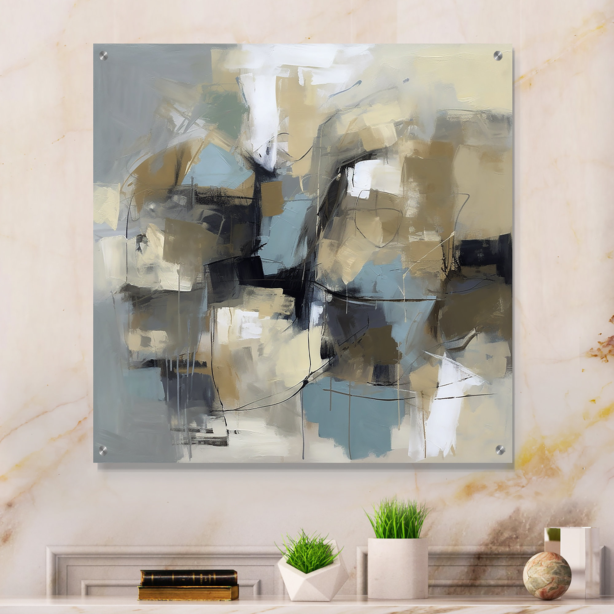 Wrought Studio Beige And Grey Unbounded Creativity I - Abstract ...