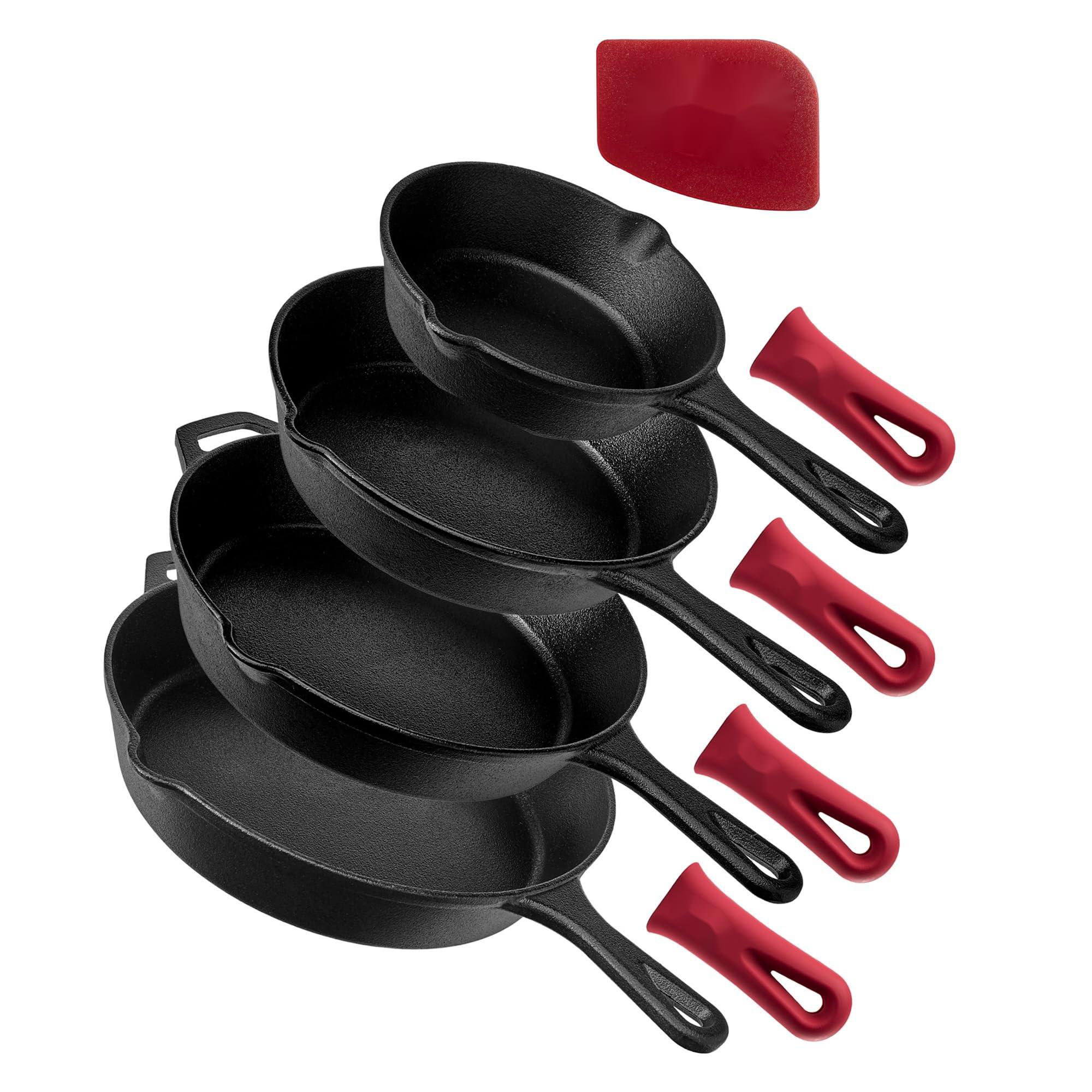 APPENIN WINTER PARK CORP Cast Iron Skillets Set - 4-Piece Chef Pans Kit ...
