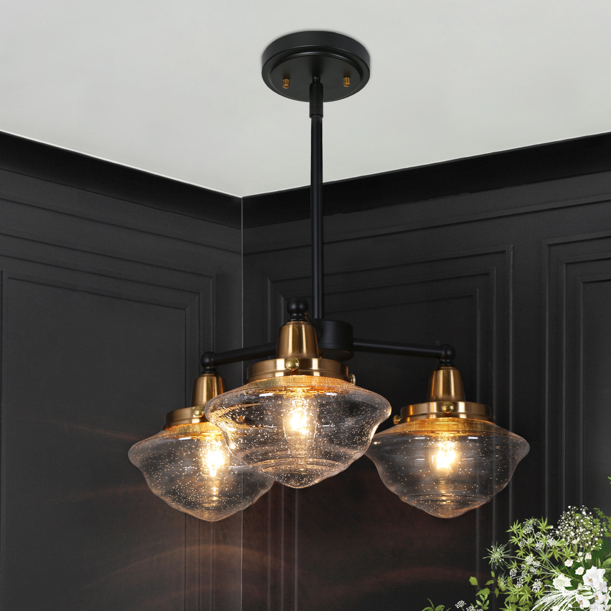 Rosdorf Park Eugie 3 - Light Shaded Traditional Chandelier | Wayfair