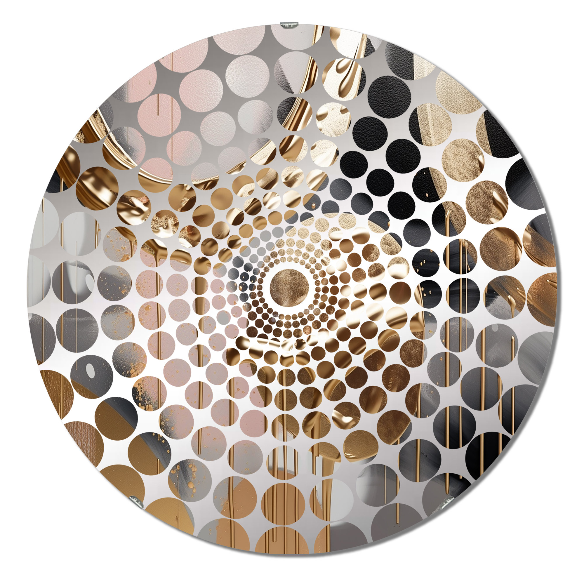East Urban Home Dezerea - Concentric Circles Decorative Mirror | Wayfair