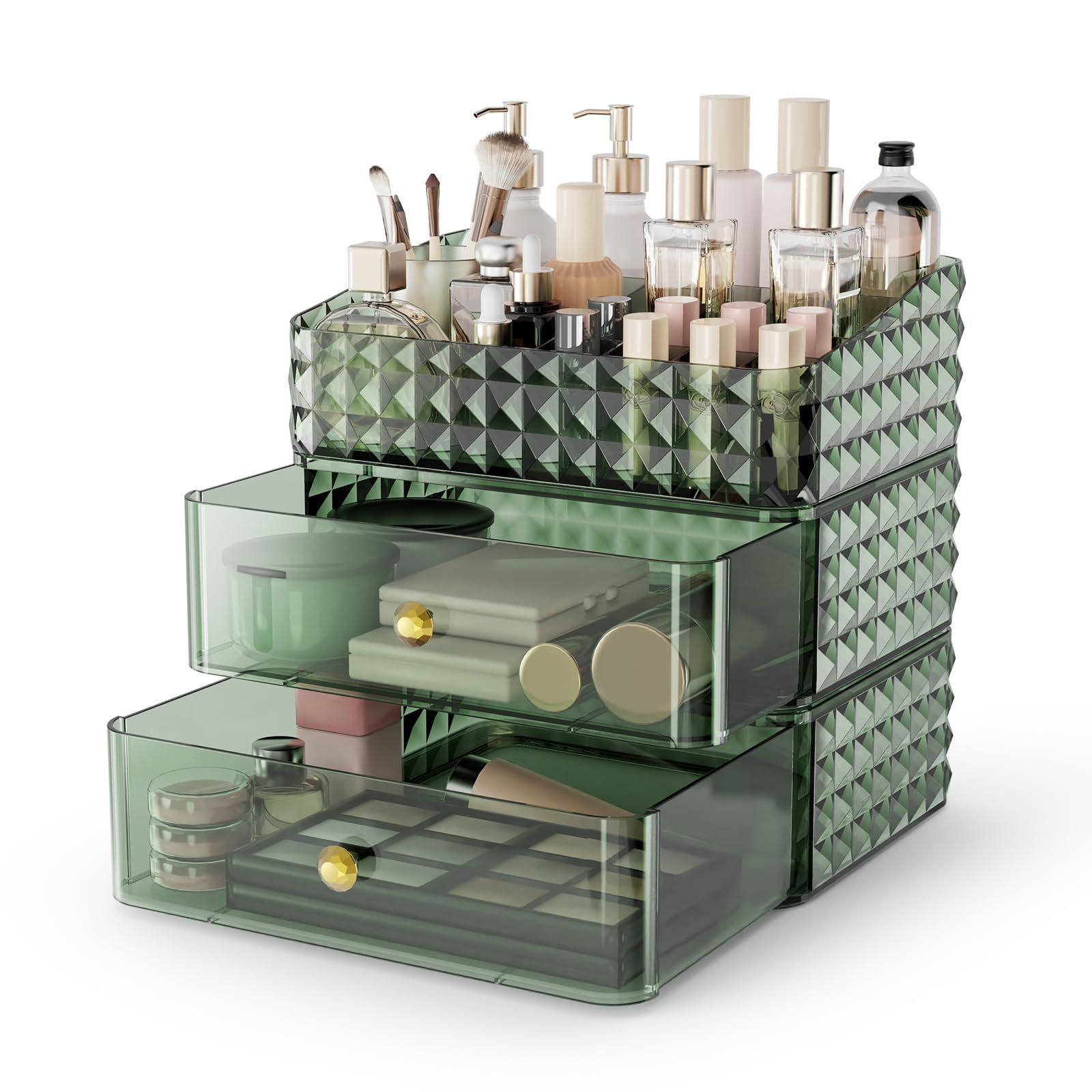 Hokku Designs Makeup Organizer For Vanity, Stackable Cosmetics ...