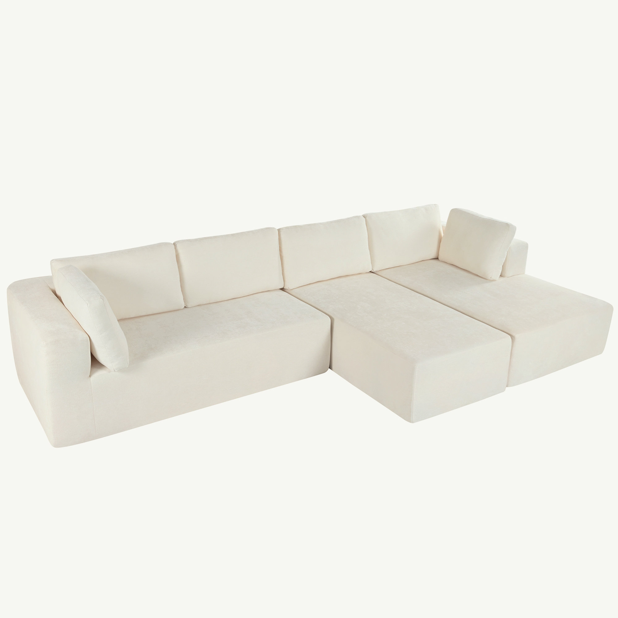 Orren Ellis Nivedh Modern Large Modular Sectional Sofa with 3 Pieces ...