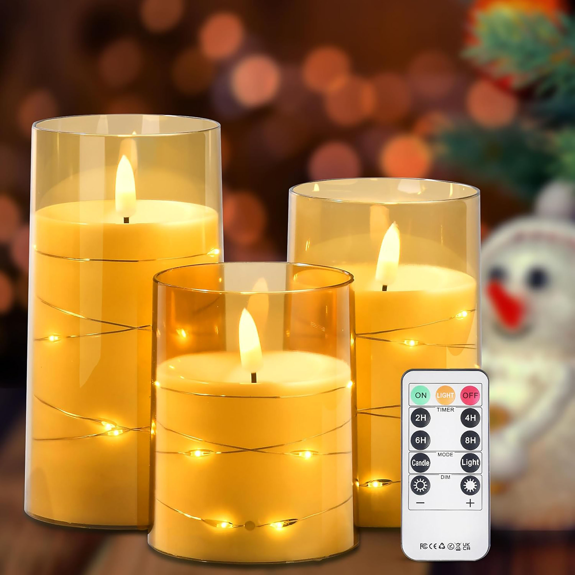 The Holiday Aisle® Battery Operated LED Flameless Candles With Remote ...