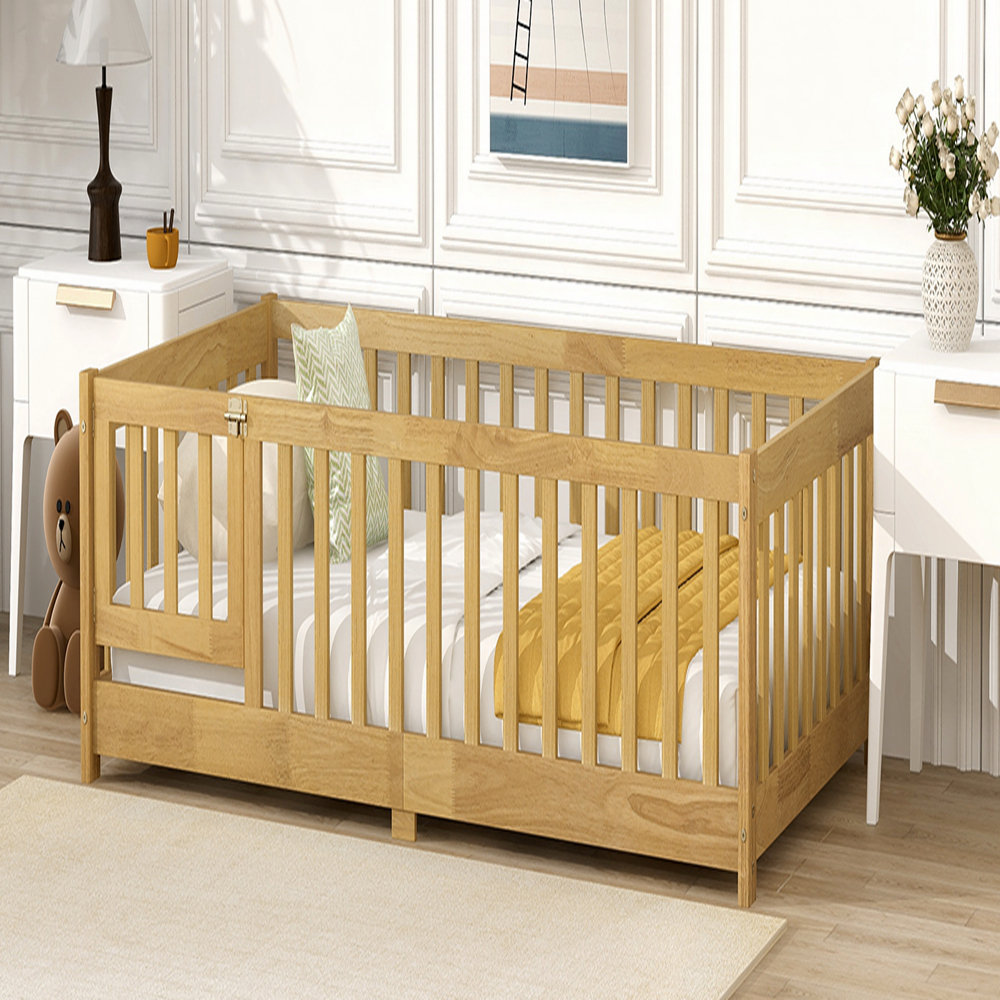 Ophelia & Co. Floor Bed with Safety Guardrails and Door, Ideal for Kids ...