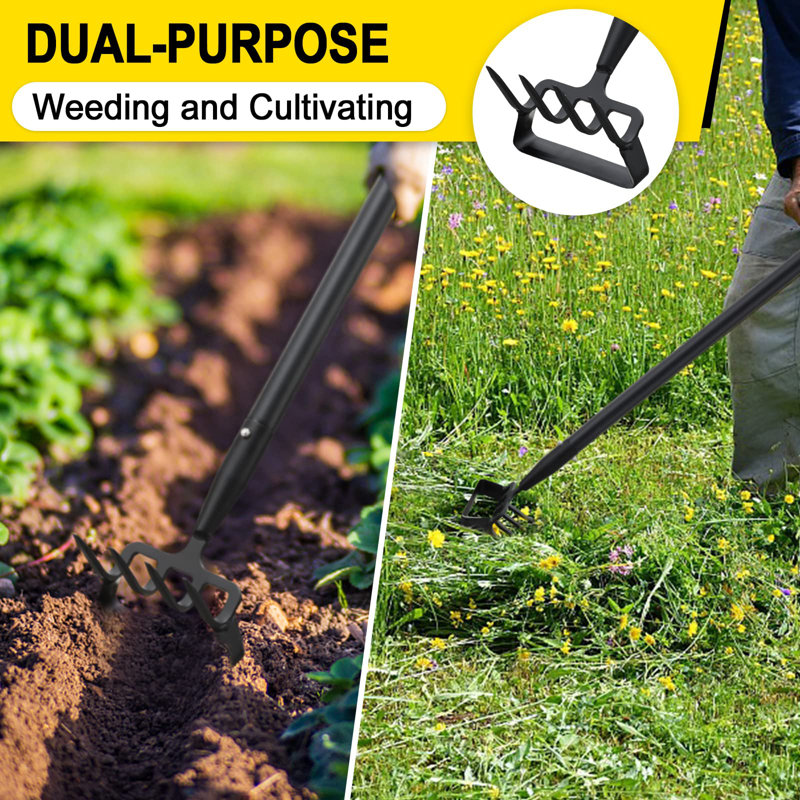 TULGIX Garden Hoe, Cultivator Stirrup Hoe Garden Tool for Weeding | Wayfair