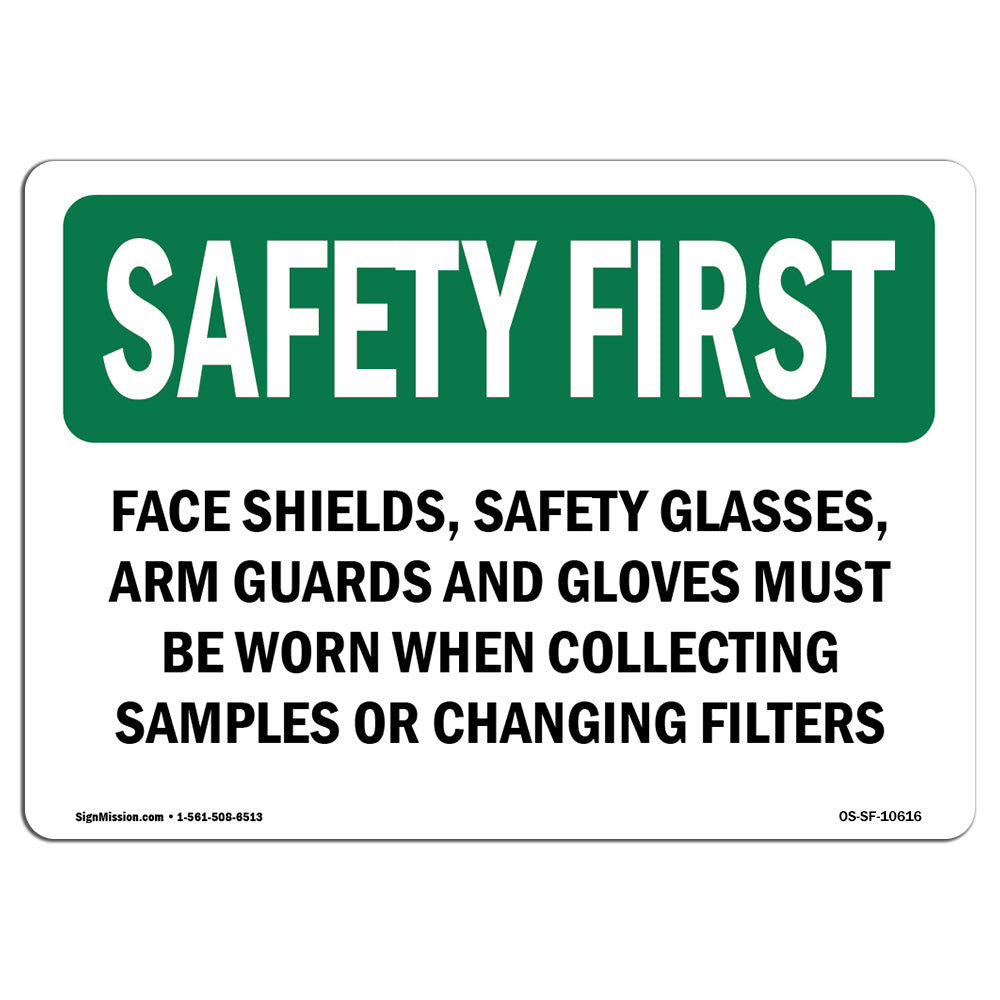 SignMission Face Shields Safety Glasses Arm Guards Sign | Wayfair