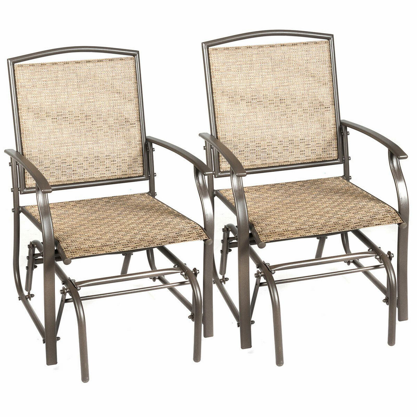 Arlmont & Co. Outdoor Lugo Swing Gliding Rocking Metal Chair & Reviews ...
