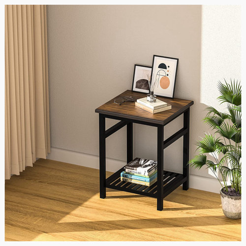 Winston Porter Macynn Solid Wood Pedestal End Table Set | Wayfair