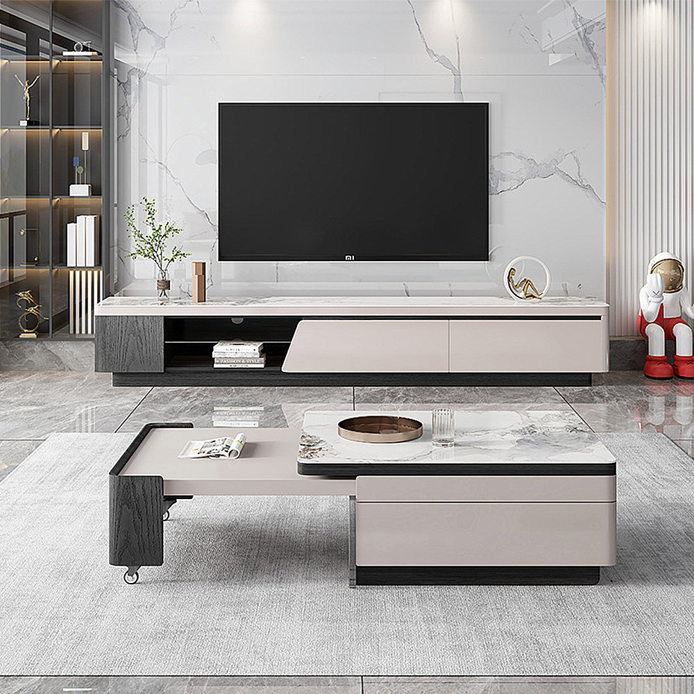 Orren Ellis Modern Simple Light Luxury Rock Slab TV Cabinet | Wayfair