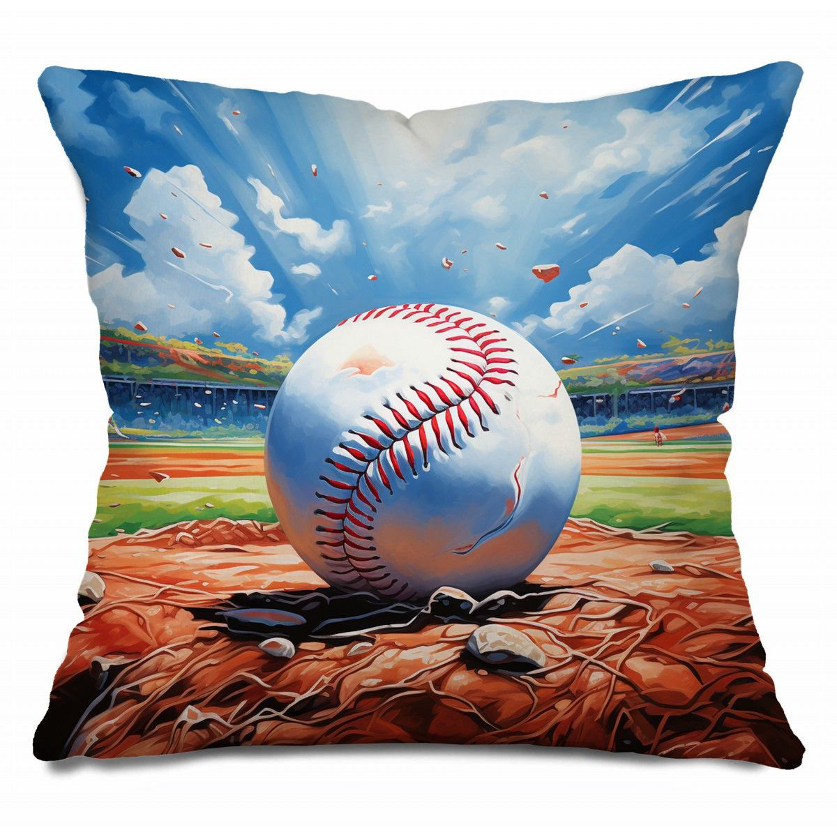 VisionDecor Baseball Throw Pillow, Sport Cotton Twill Pillows | Wayfair