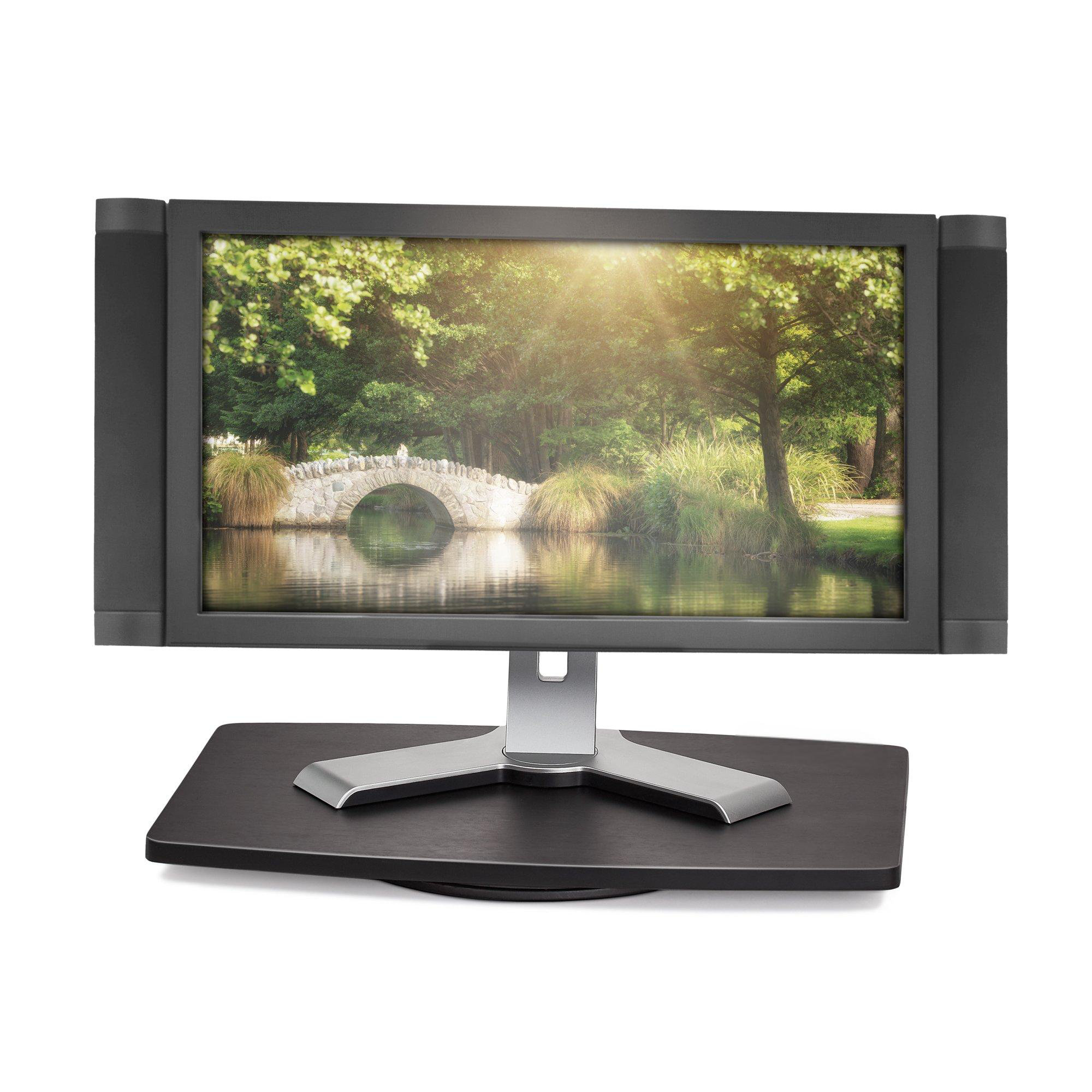 wanmo Wooden TV Swivel Stand For LED/LCD TV, Monitors, Stereos, 21 Inch ...