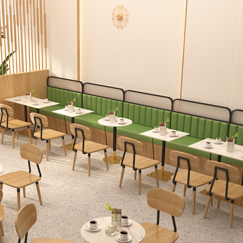 Canadian Linen Nordic Modern Restaurant Cafe Benches Faux Leather ...