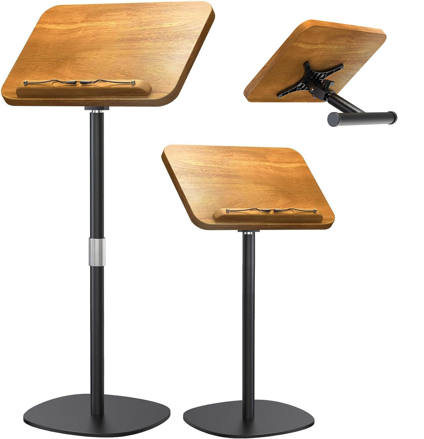 Hokku Designs 2 In 1 Dual-Use Floor Book Stand & Desktop Book Stand ...