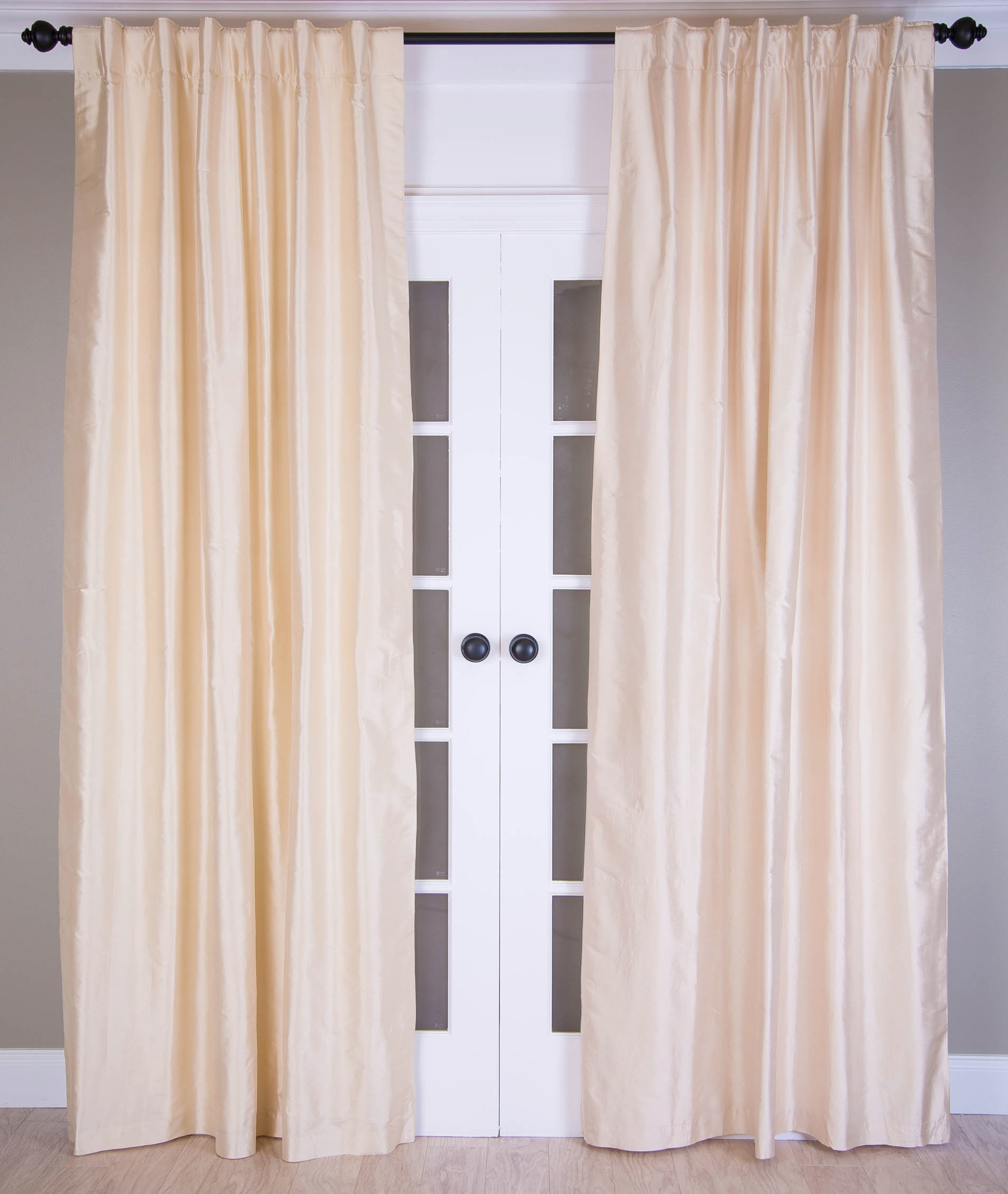 Peppermint Home Silk Dupioni Lined Solid Room Darkening Rod Pocket ...