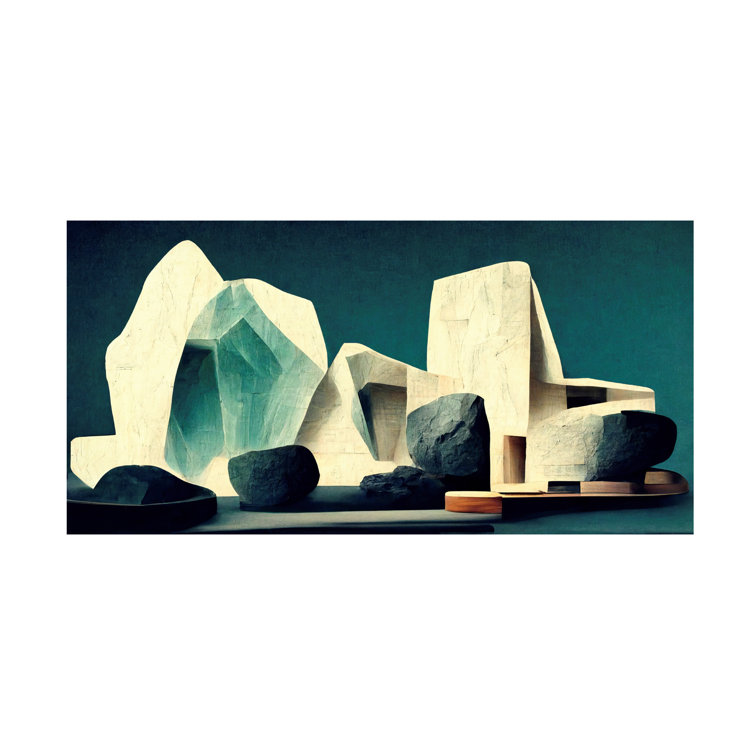 Ebern Designs Eilin The Rock Villa On Canvas by X1 Brand Print | Wayfair
