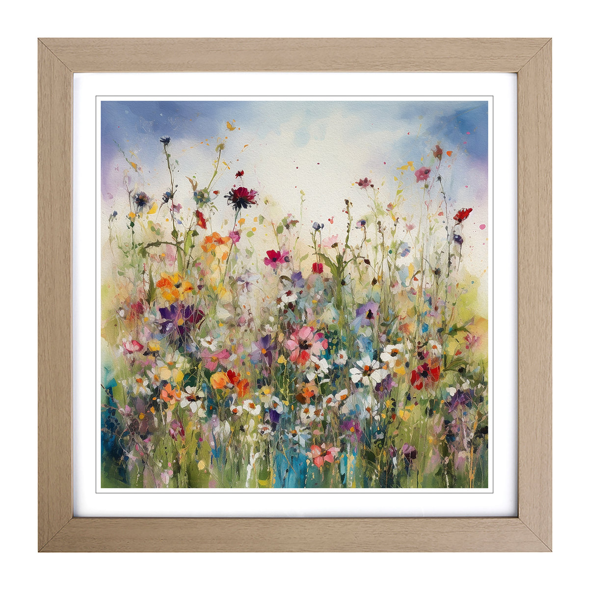 Marlow Home Co. Meadow Floral Art No.2 - Single Picture Frame Art ...