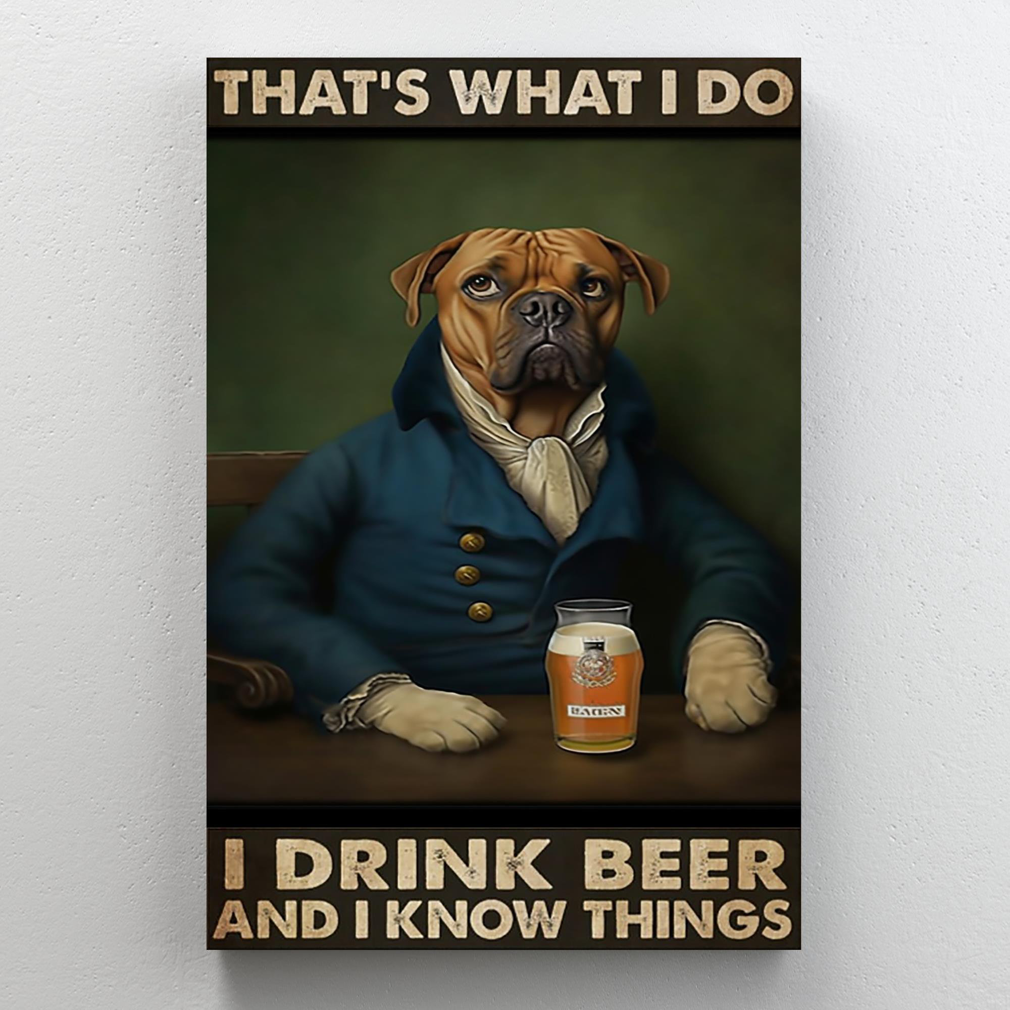 Dogs Drinking Beer Poster