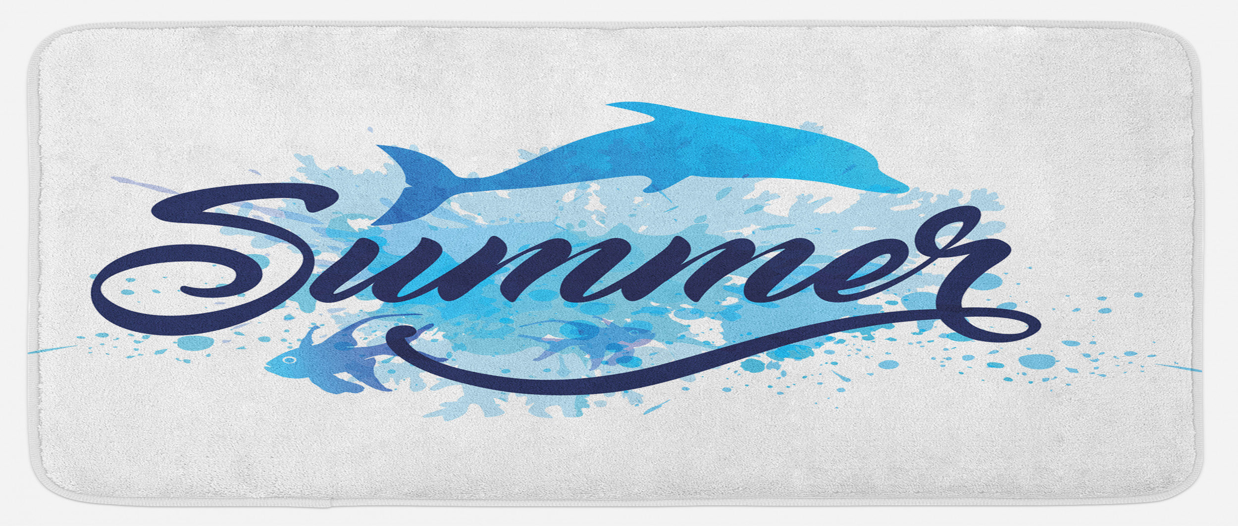 East Urban Home Abstract Summer Lettering With Fish And Dolphin With ...