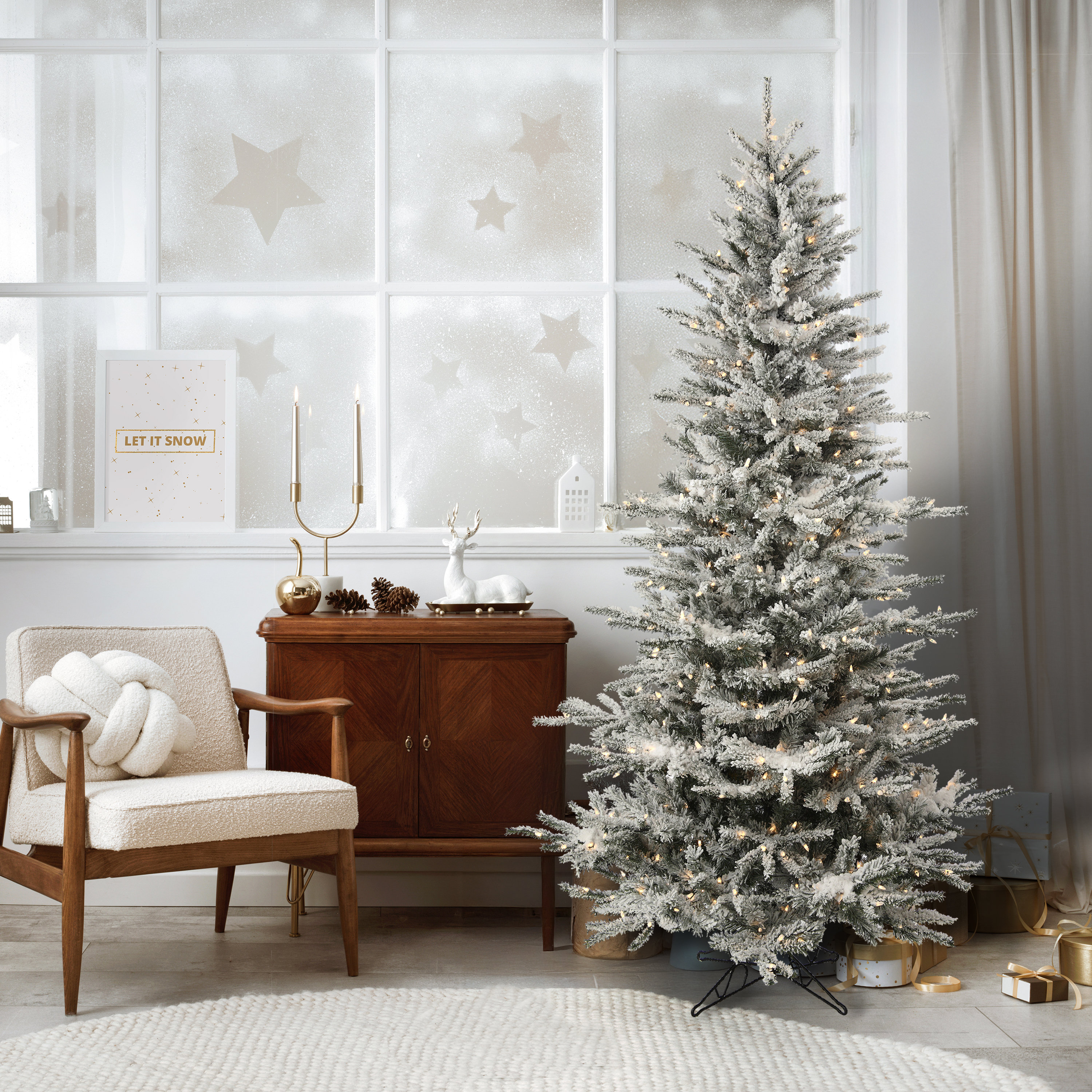 Regency International LED Slim Flock Vail Tree - Wayfair Canada