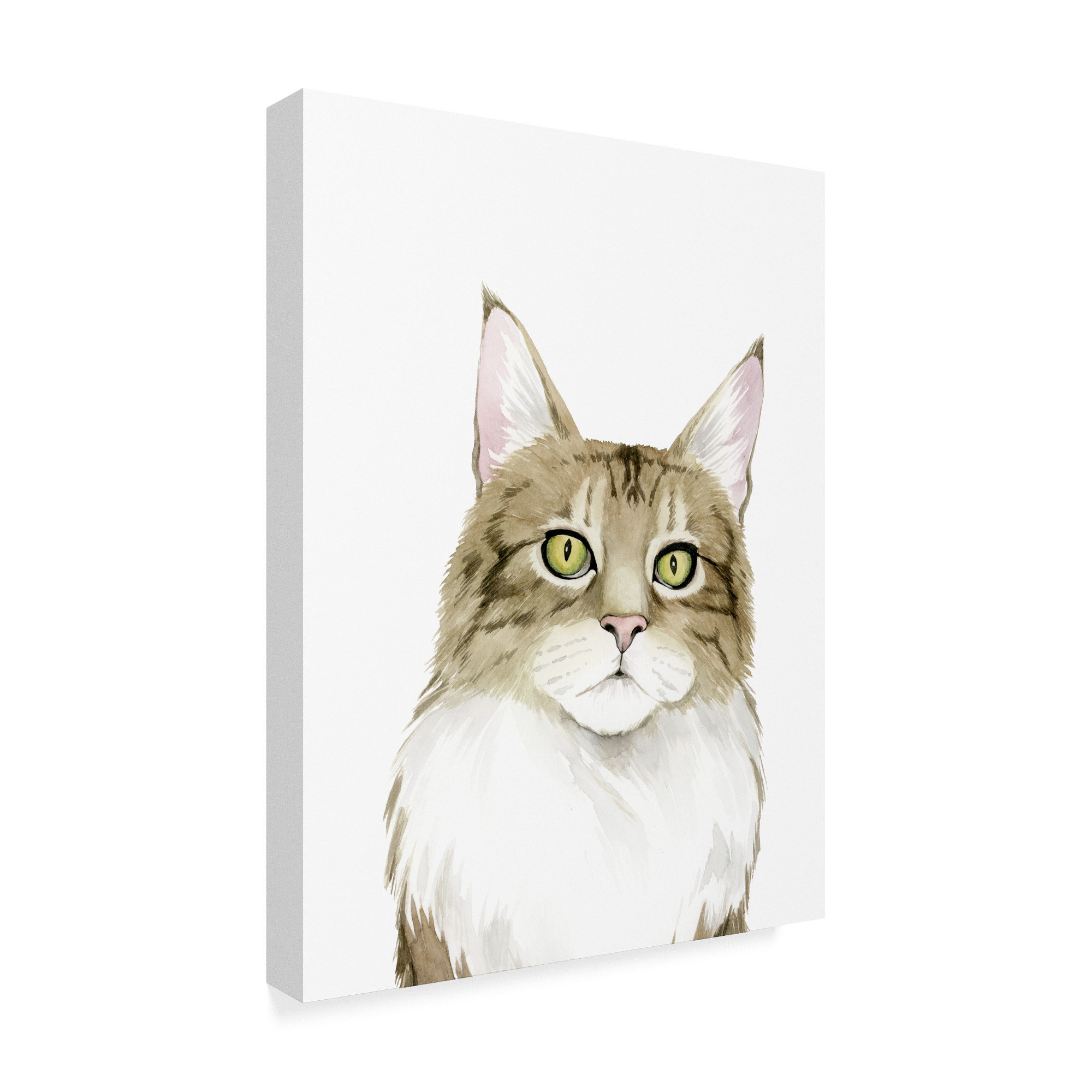 Winston Porter 'Cat Portrait IV' Painting on Wrapped Canvas - Wayfair ...