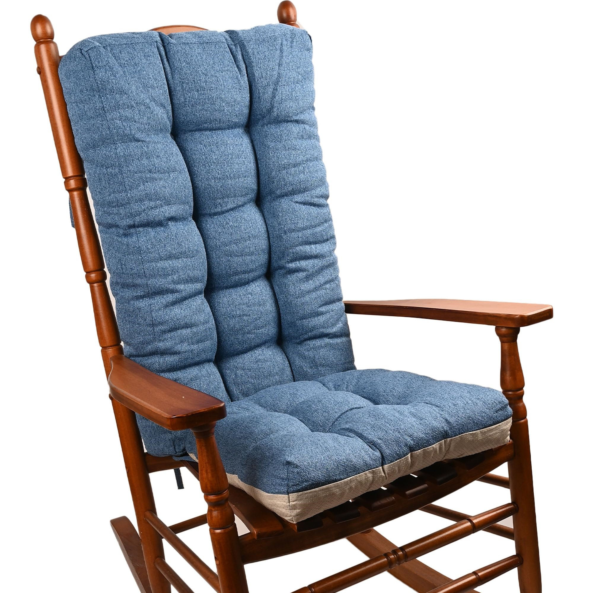 Red Barrel Studio 18 Inch Jumbo Rocking Chair Cushions with Ties ...