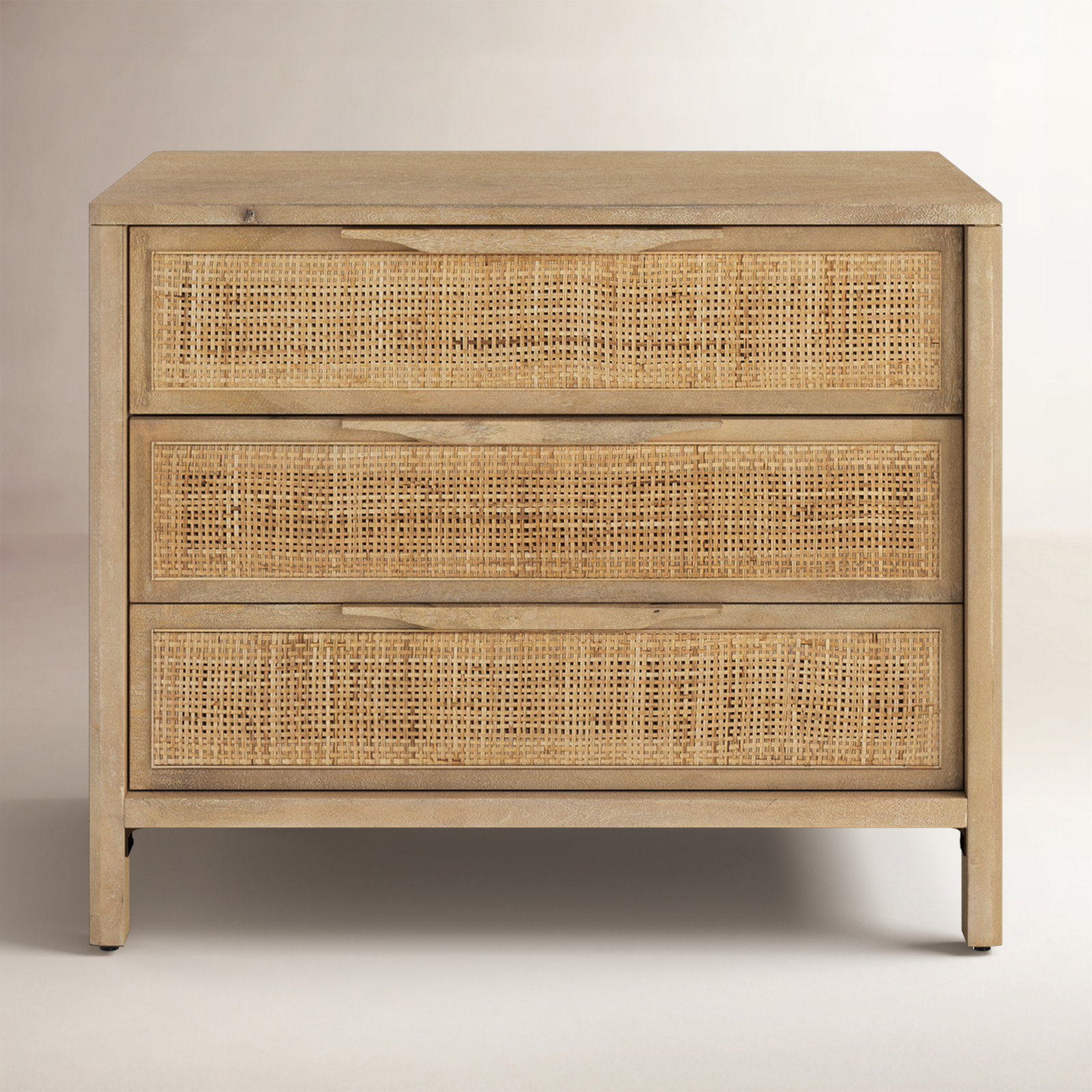 Birch Lane™ Nellie 3 - Drawer Cane Chest & Reviews | Birch Lane