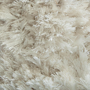 Everly Quinn Mairead Textured Shag White Area Rug & Reviews | Wayfair