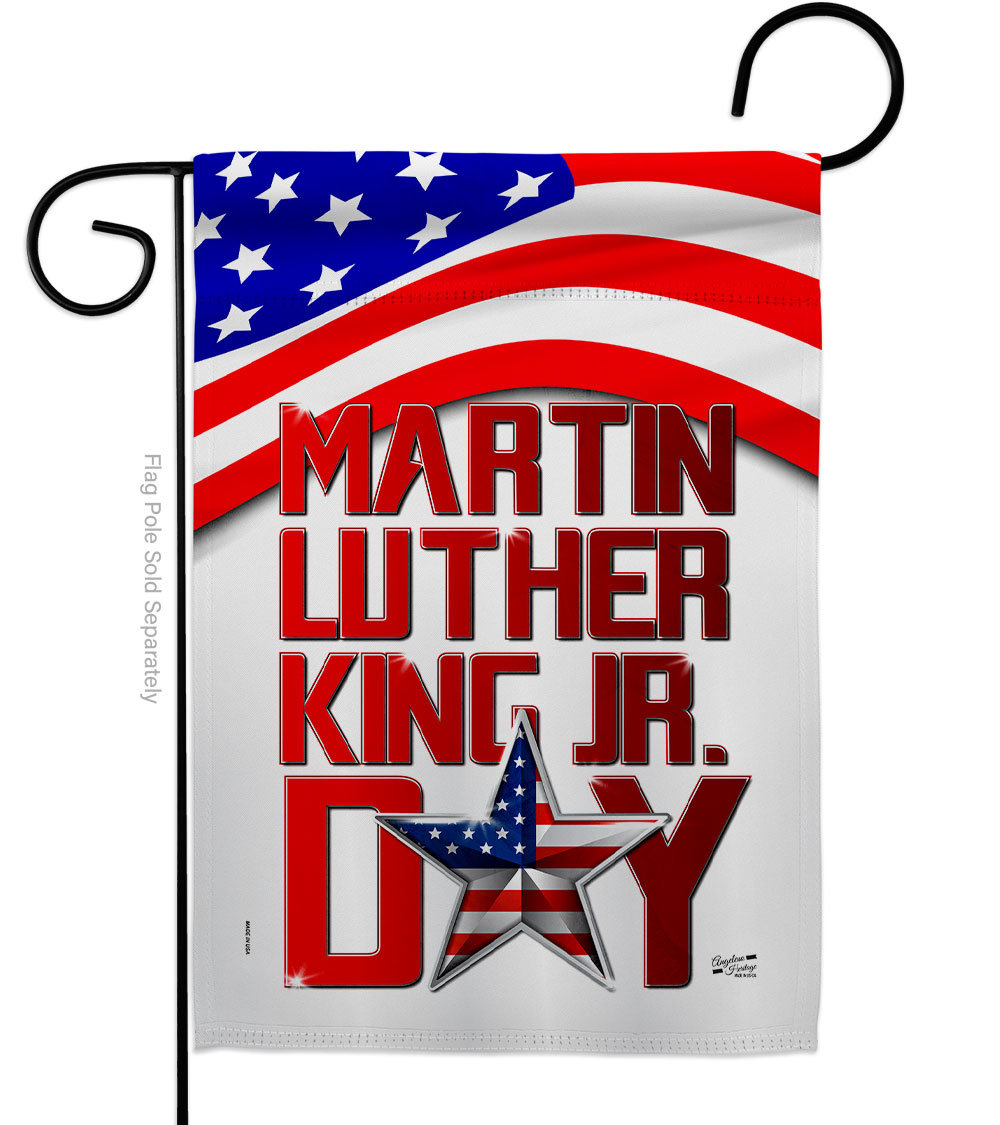 Arlmont & Co. Happy Mlk Day Garden Flag Martin Luther King Black ...